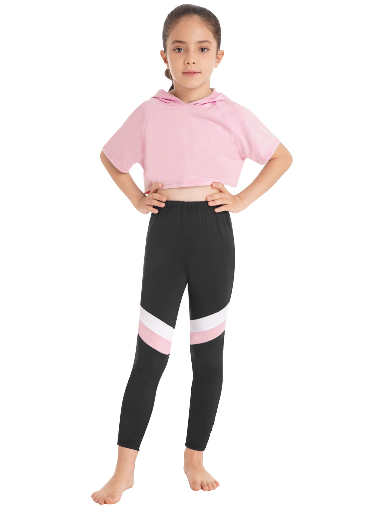 CHICTRY Girls Sports Cropped Hoodie with Athletic Leggings Active ...