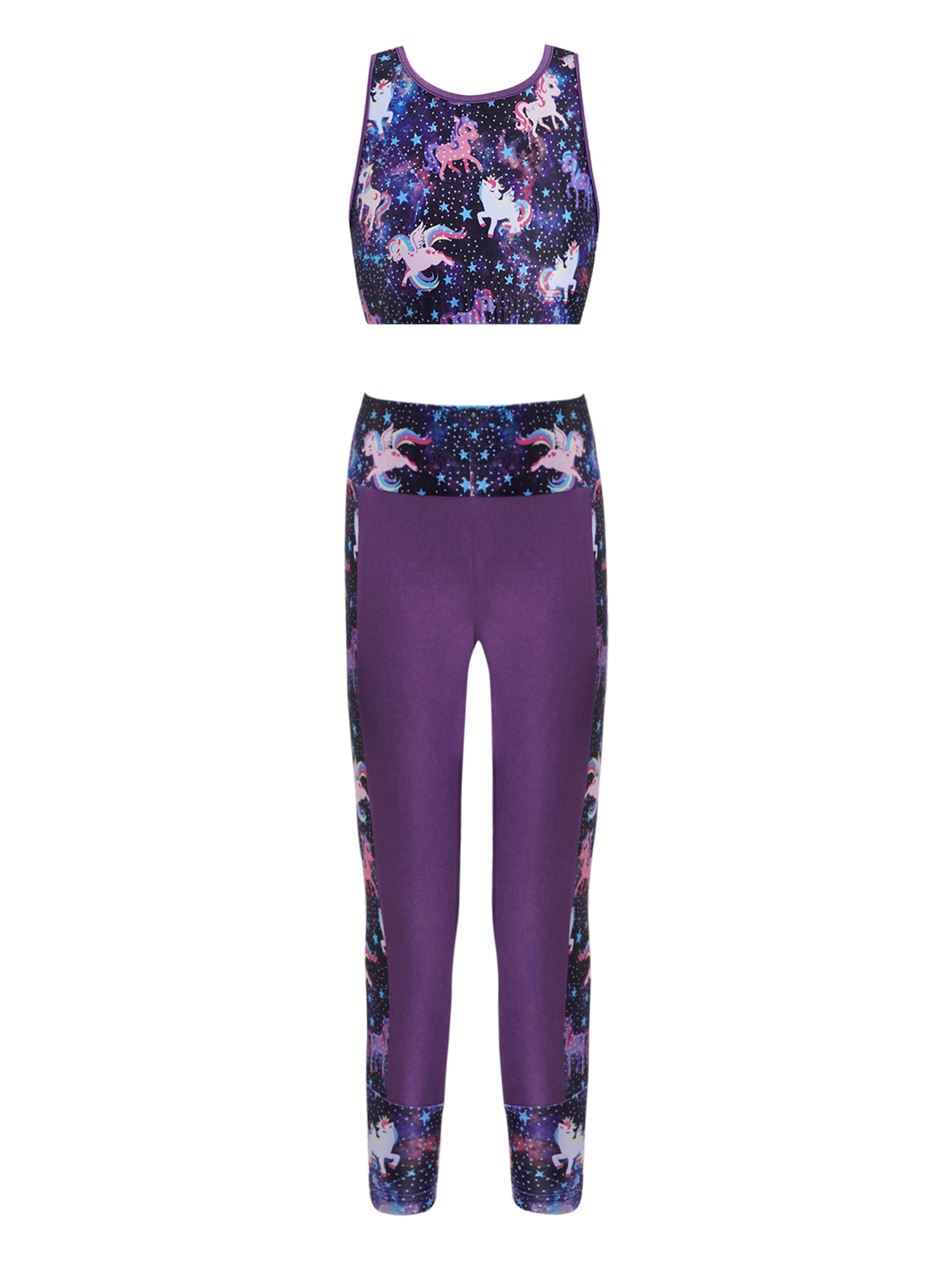 CHICTRY Girls Sports Suit Activewear Racer Back Tops with Athletic ...