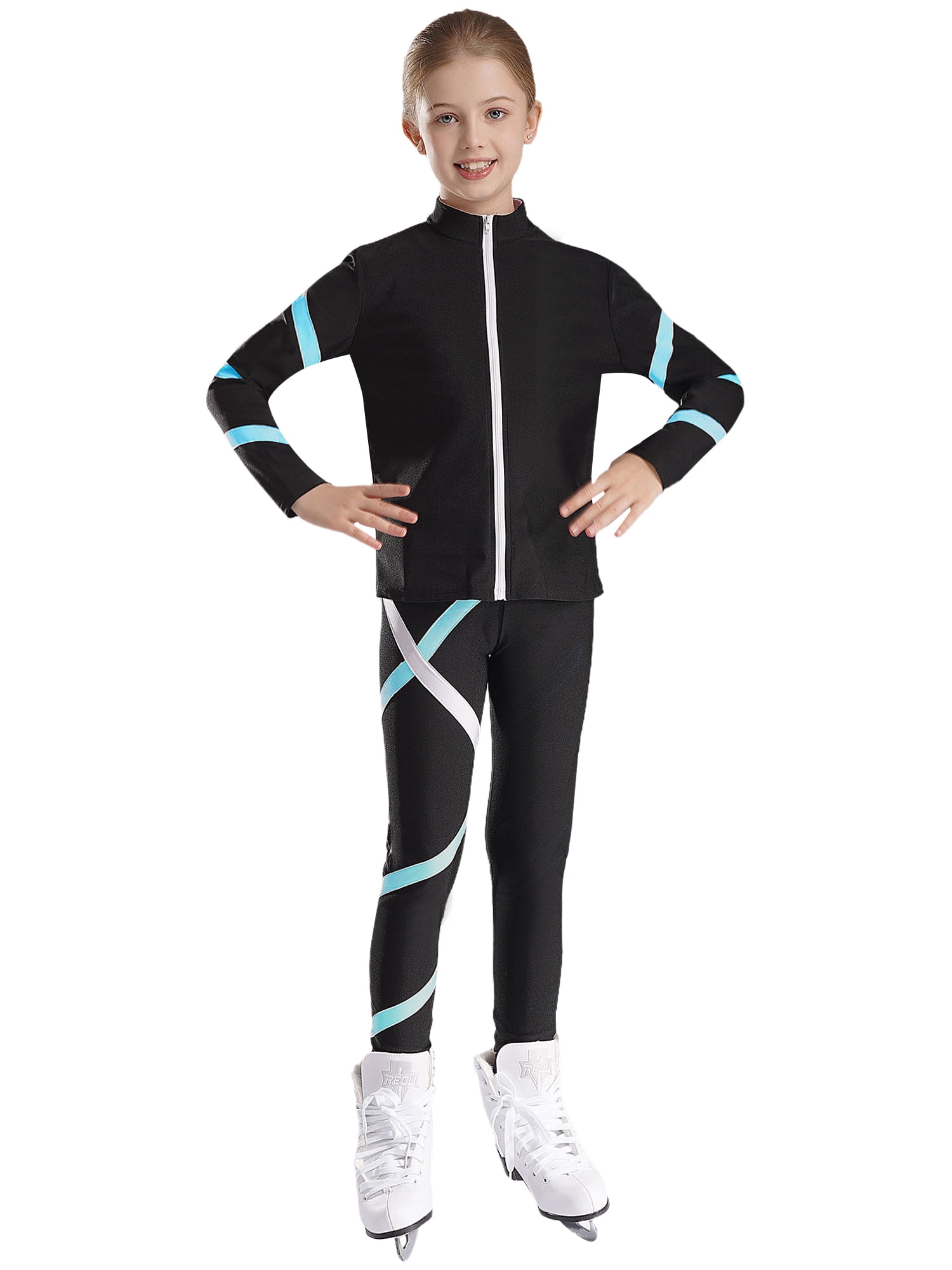 CHICTRY Girls Teens 2Pcs Sports Suit Gym Workout Outfit Long Sleeve ...