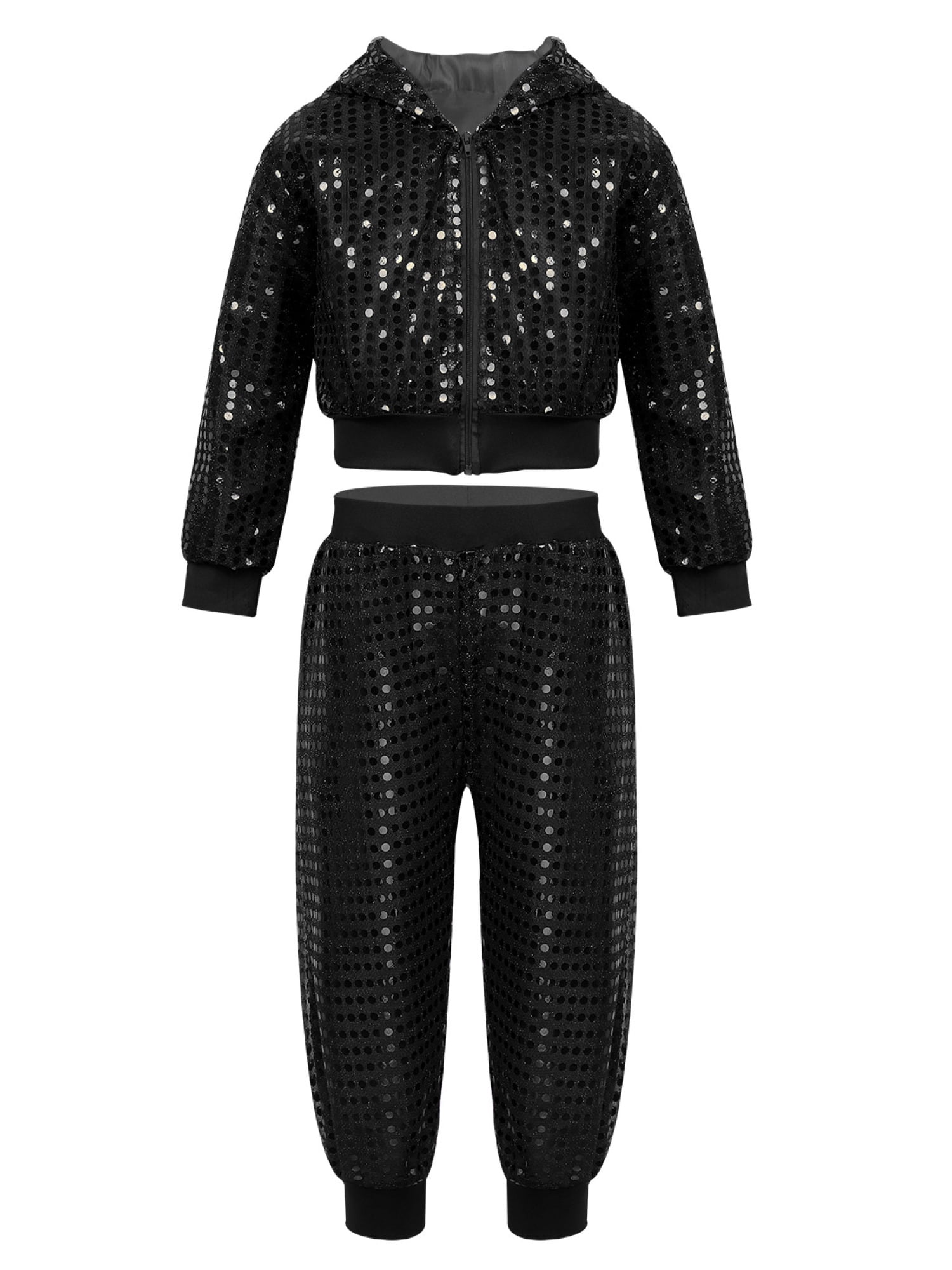 CHICTRY Kids Boys 2-Piece Dance Outfit Set Shiny Sequins Jazz Dance ...