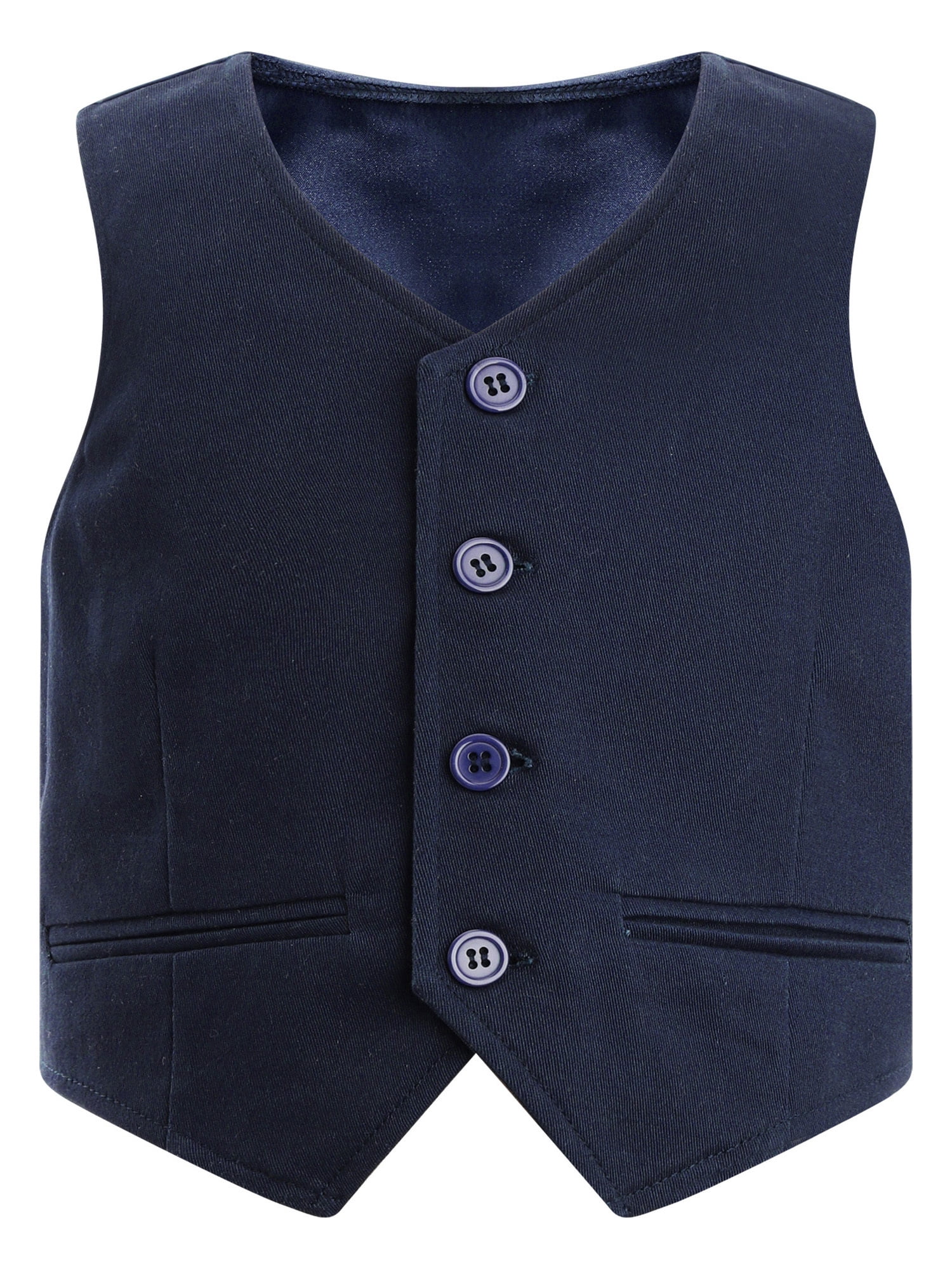 CHICTRY Kids Boys Gentleman Vest V Neck Back Strap Waistcoat Button ...