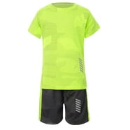 RBX Boys' Activewear Short Set – Short Sleeve T-Shirt and Gym Shorts ...