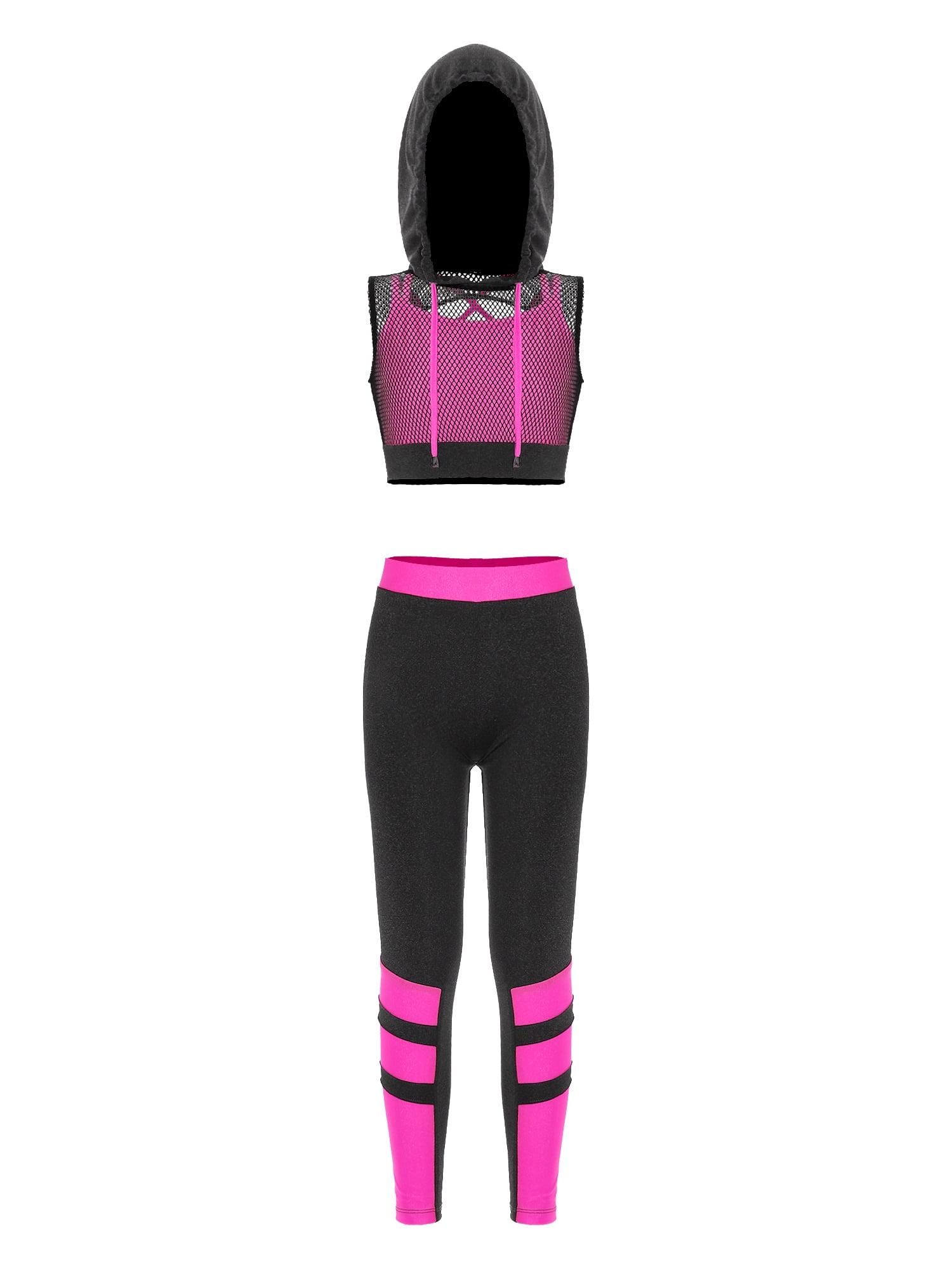 CHICTRY Kids Girls Cycling Running Outfit Jogger 3-piece Set Activewear ...