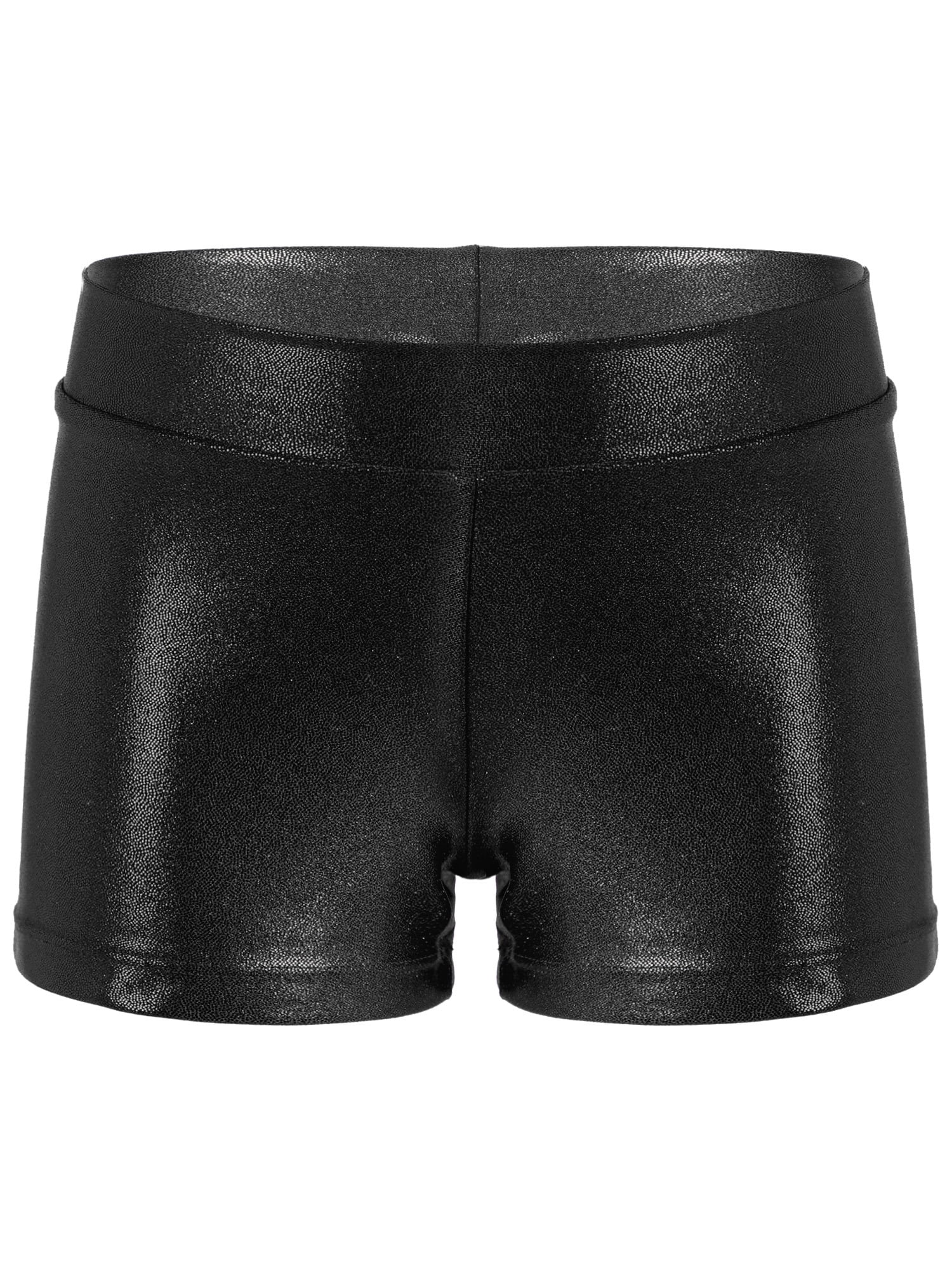 CHICTRY Kids Girls Dance Shorts Shiny Metallic Gymnastics Athletic ...
