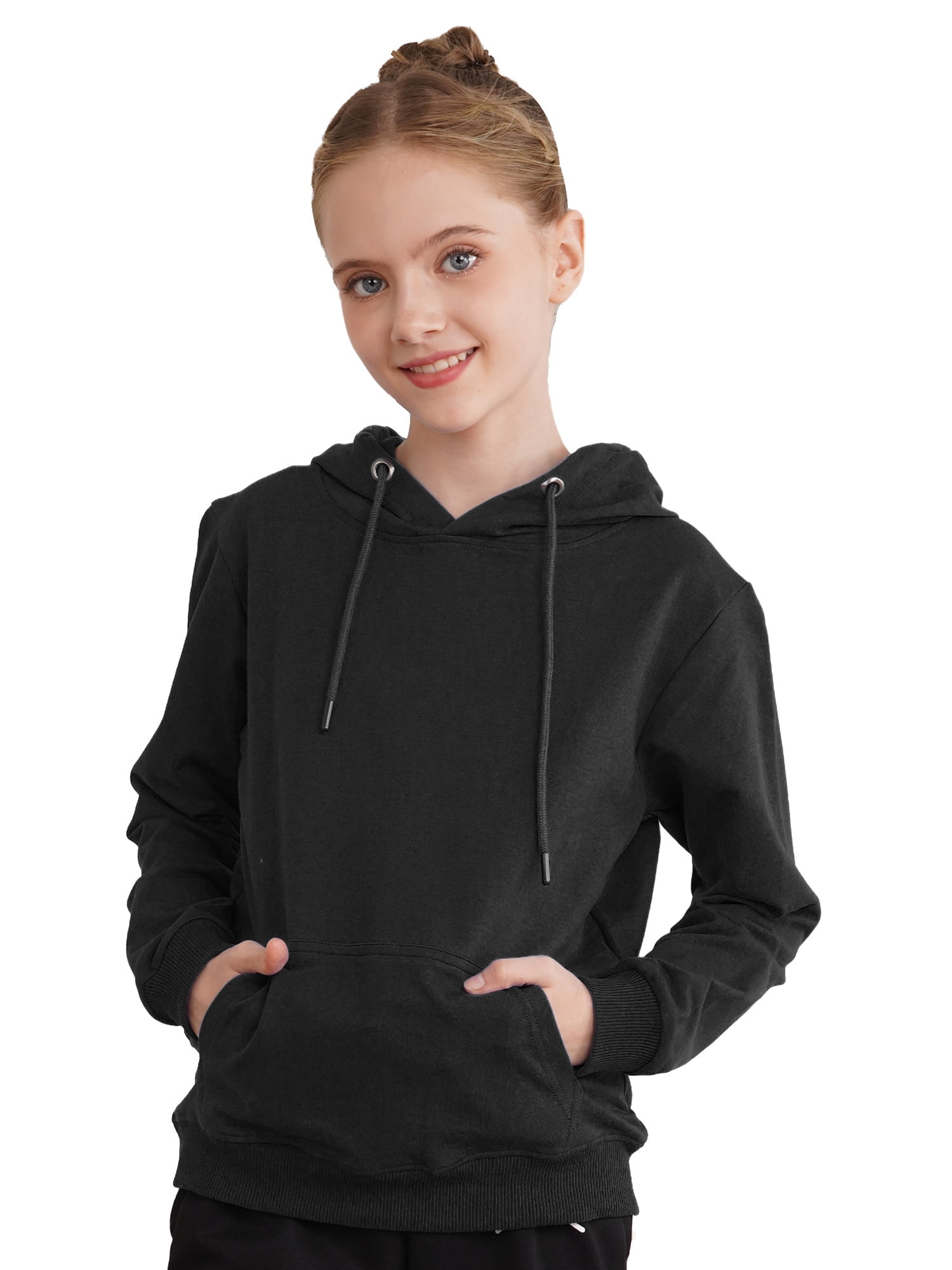 CHICTRY Kids Girls Hoodie Casual Sweatshirt Sportswear Solid Color Long ...