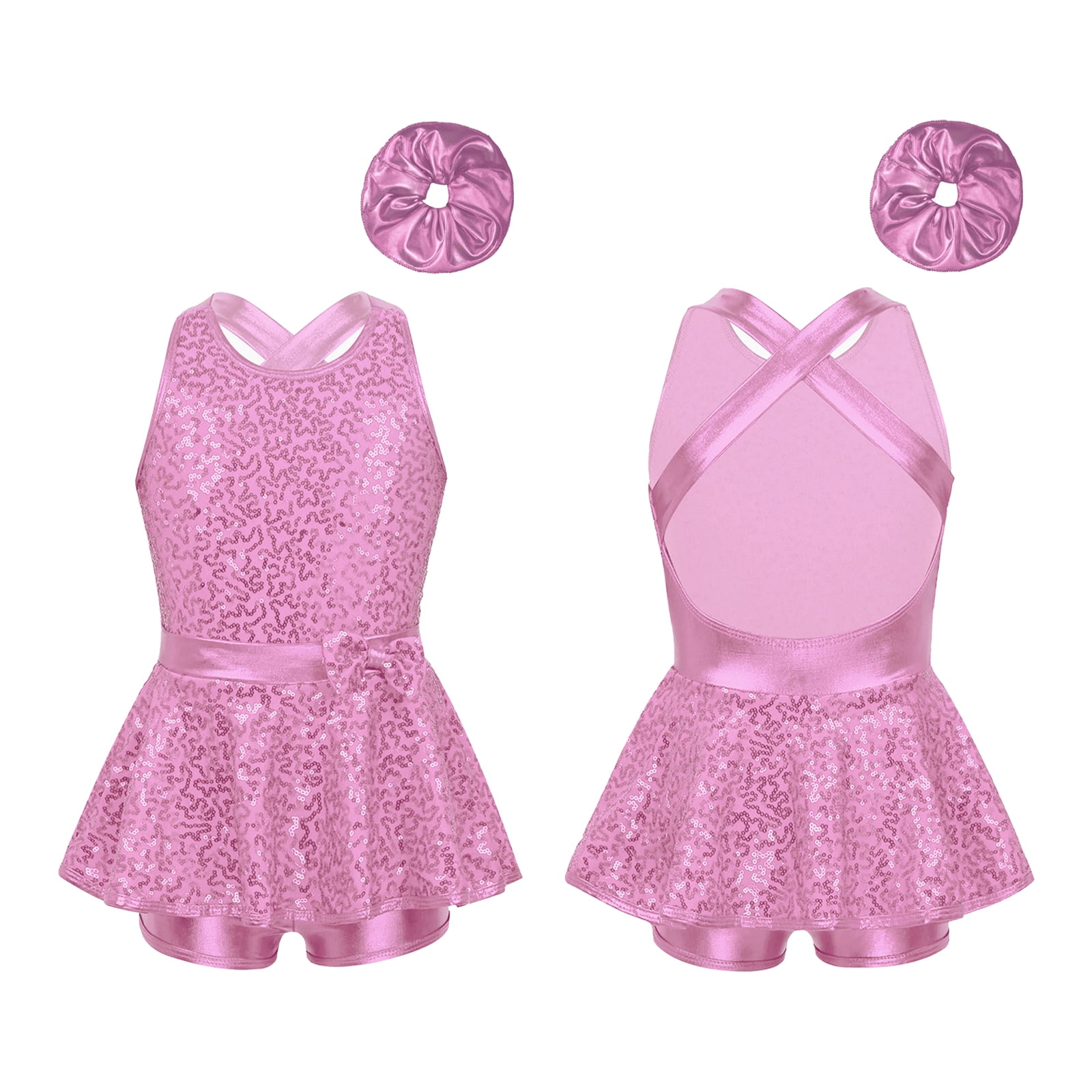 CHICTRY Kids Girls Jazz Modern Dance Costume Allover Sparkling Sequins ...