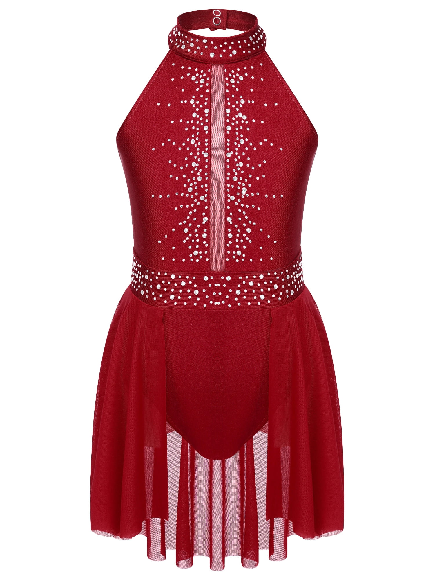 CHICTRY Kids Girls Latin Jazz Dance Dress Sleeveless Cutout Back ...