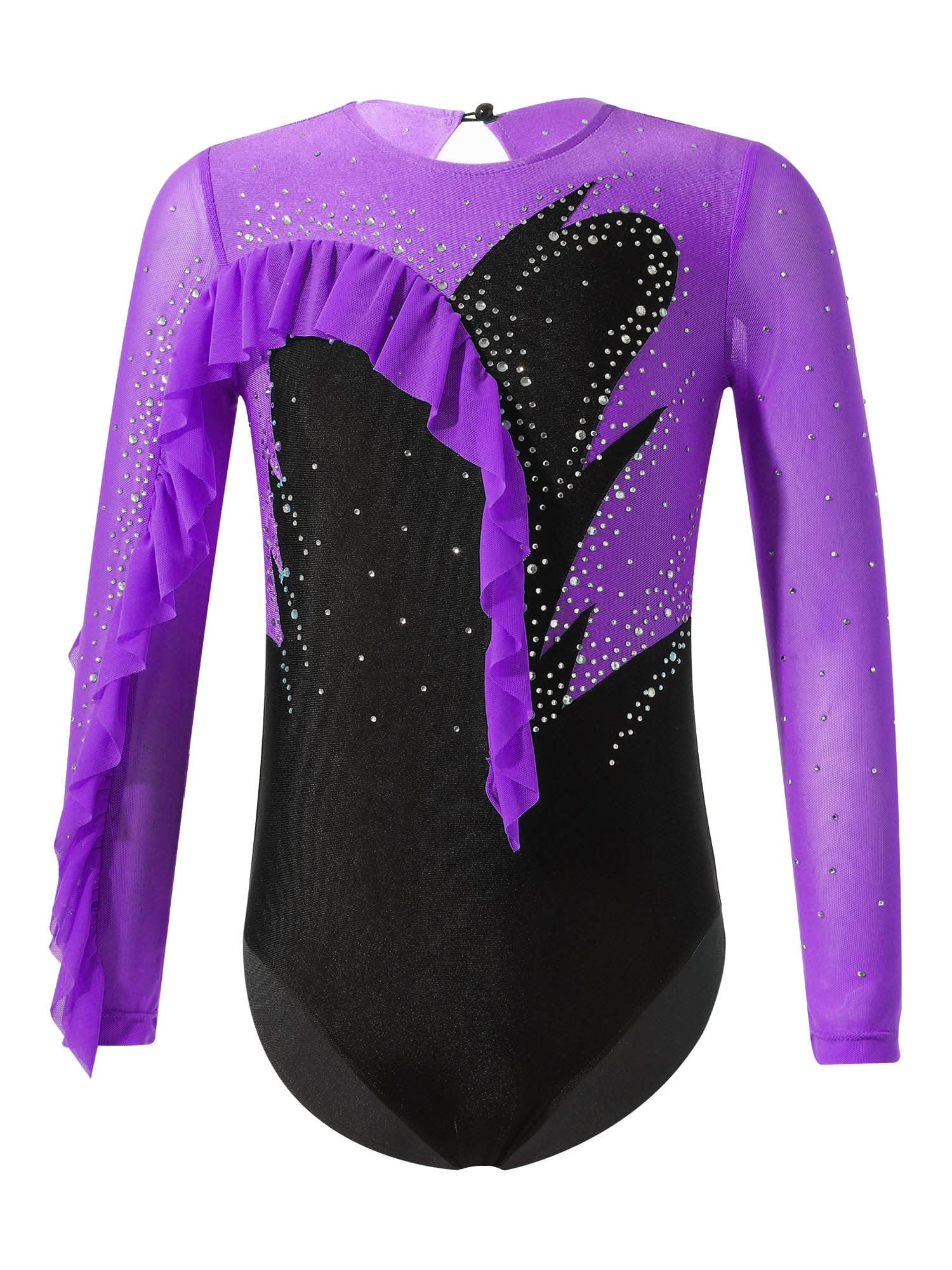 CHICTRY Kids Girls Long Sleeve Figure Skating Bodysuit Shiny Rhinestone ... CHICTRY Kids Girls Long Sleeve Figure Skating Bodysuit Shiny Rhinestone ...