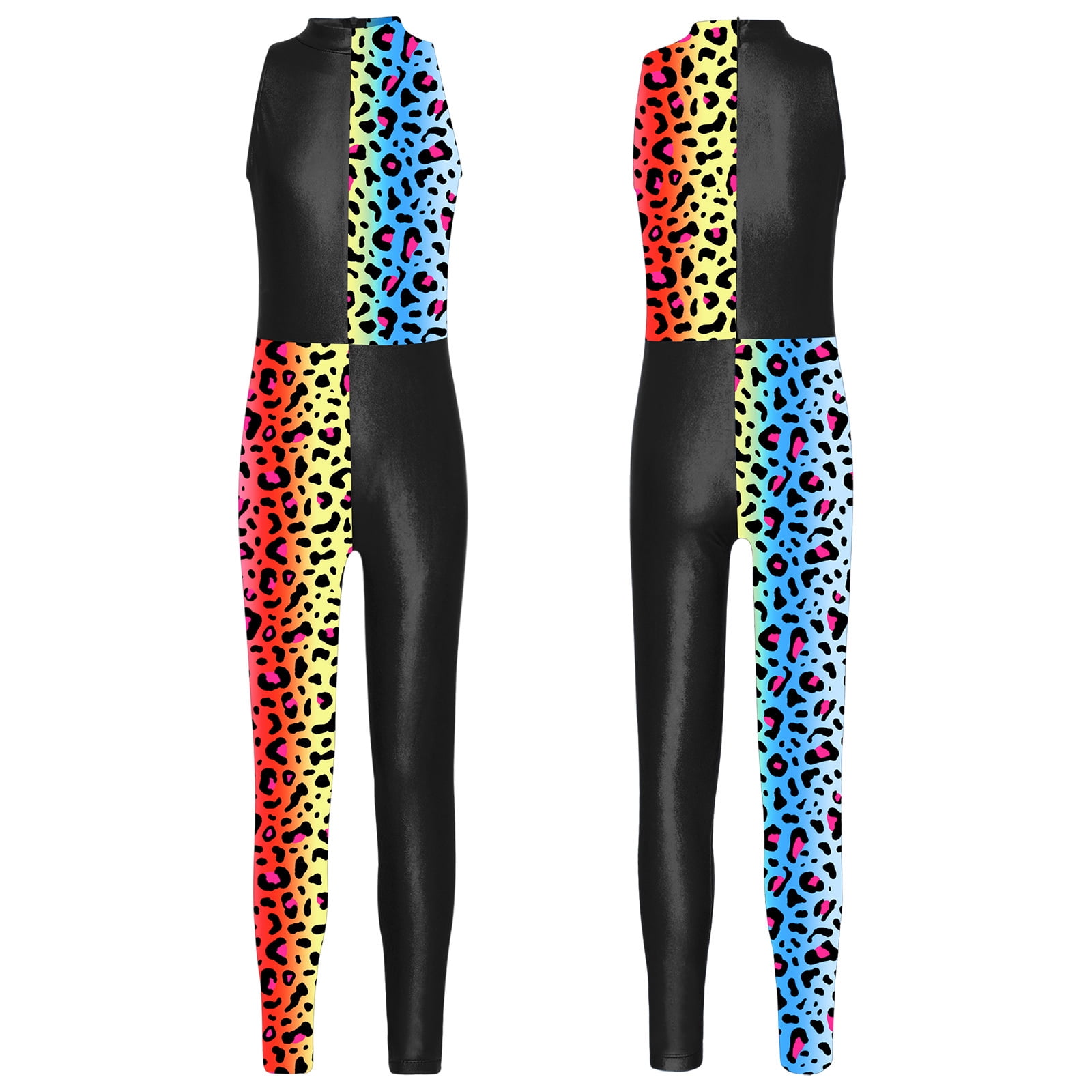 CHICTRY Kids Girls Metallic Full Body Leotard Figure Skating Gym ...