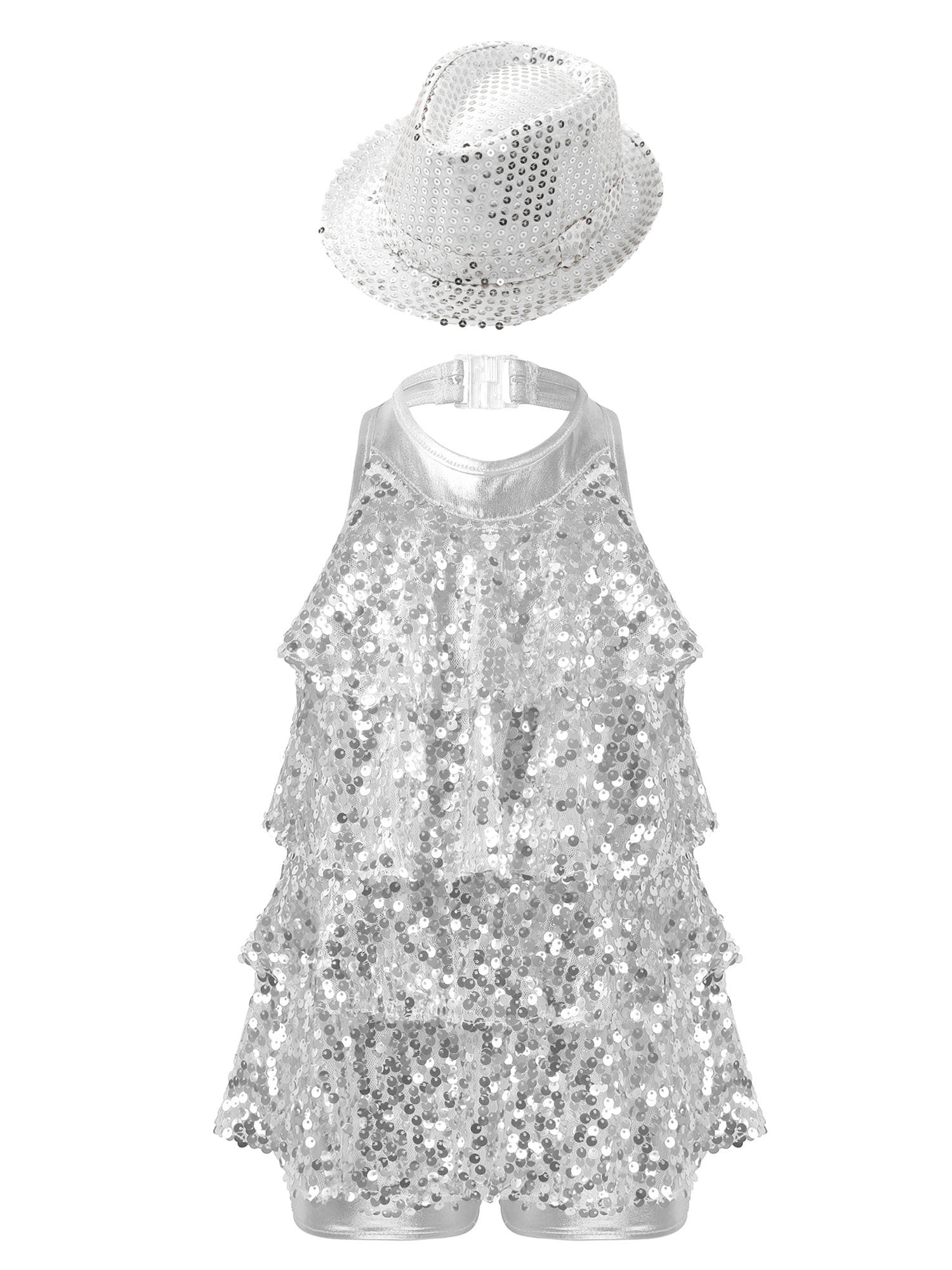 CHICTRY Kids Girls Modern Jazz Dance Tops with Hat Performance ...