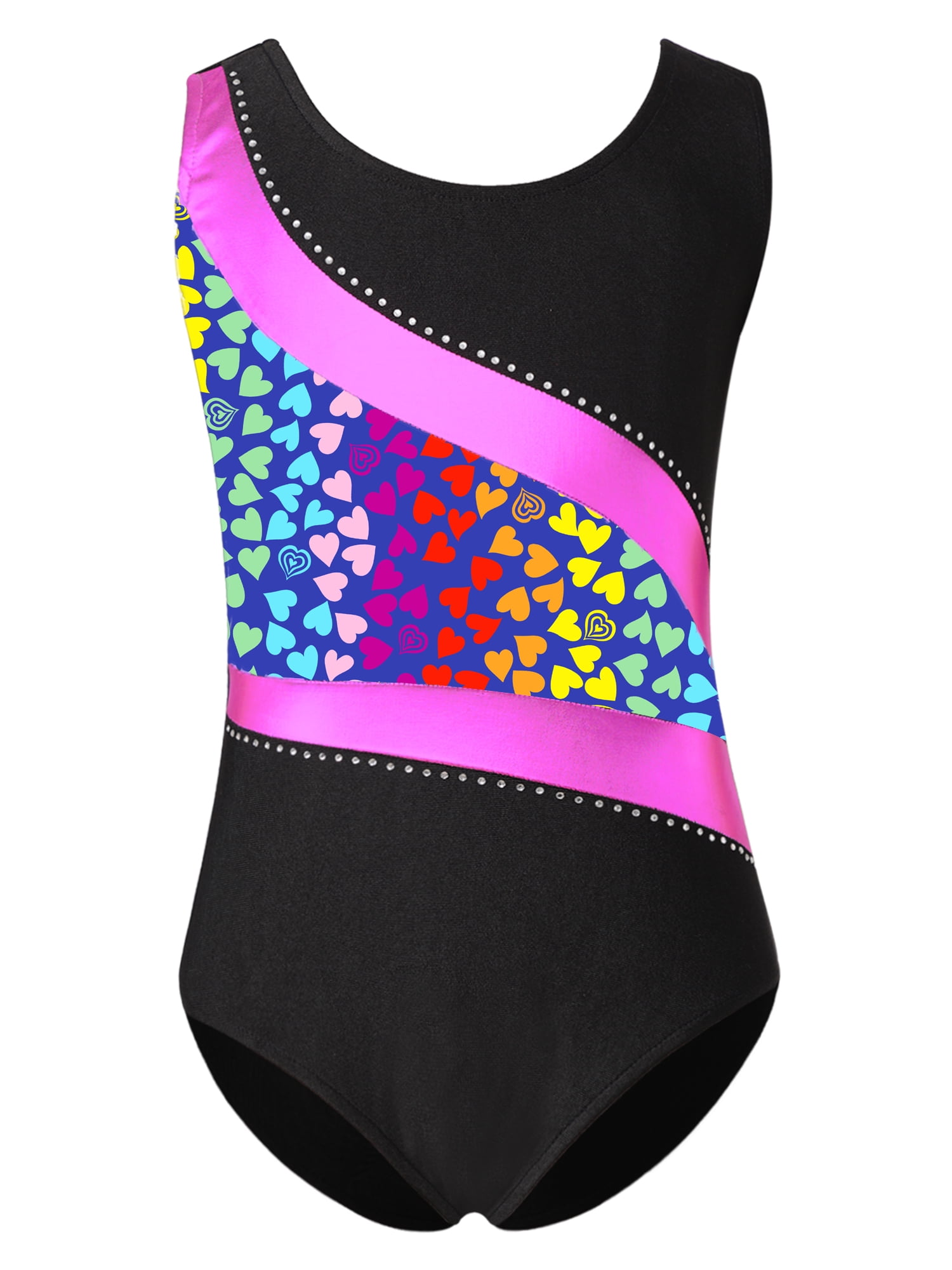 CHICTRY Kids Girls Print Leotard Patchwork Sleeveless Bodysuit for ...
