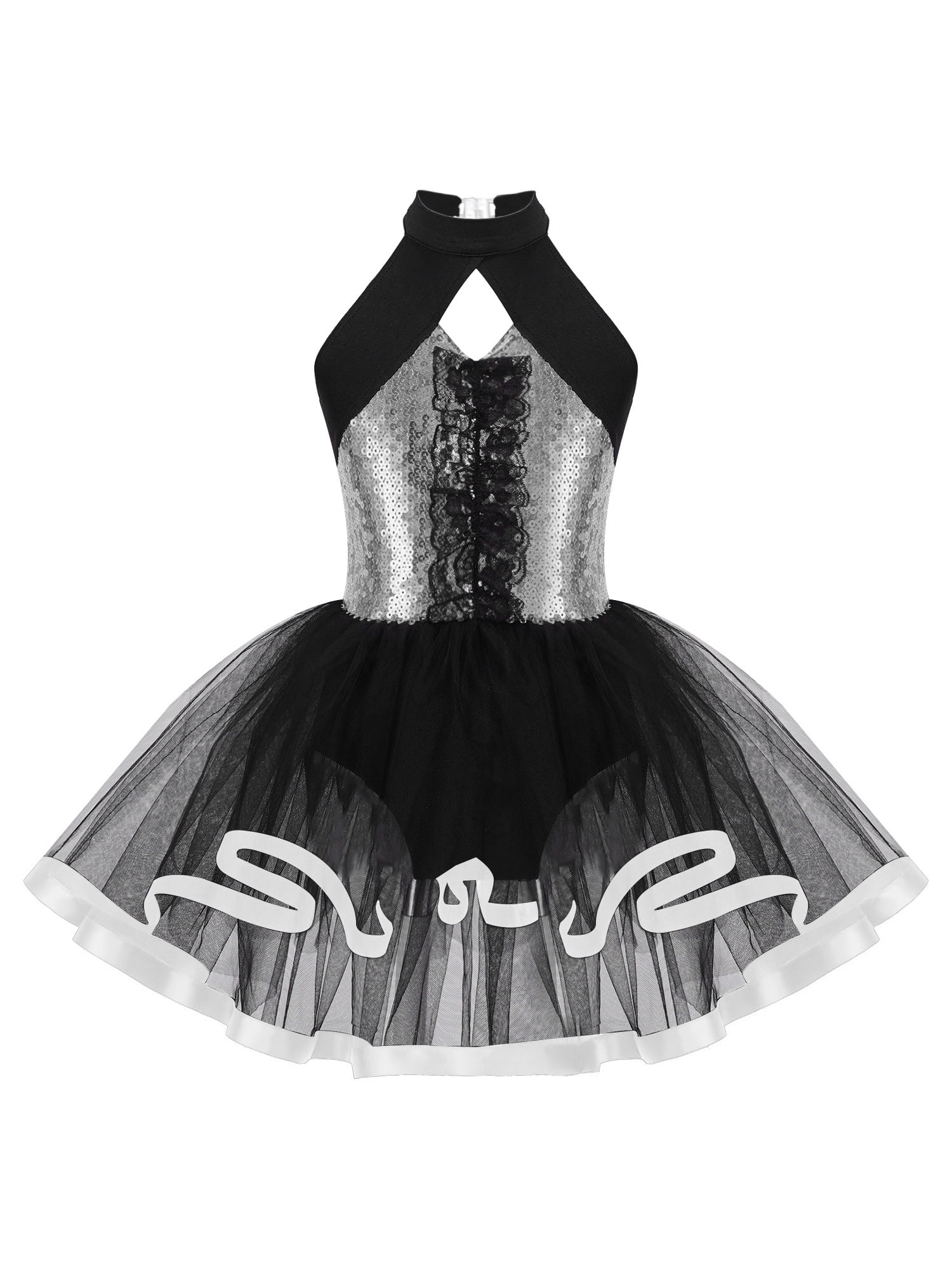 CHICTRY Kids Girls Sequins Ballet Tutu Dress Halter Sparkly Modern ...