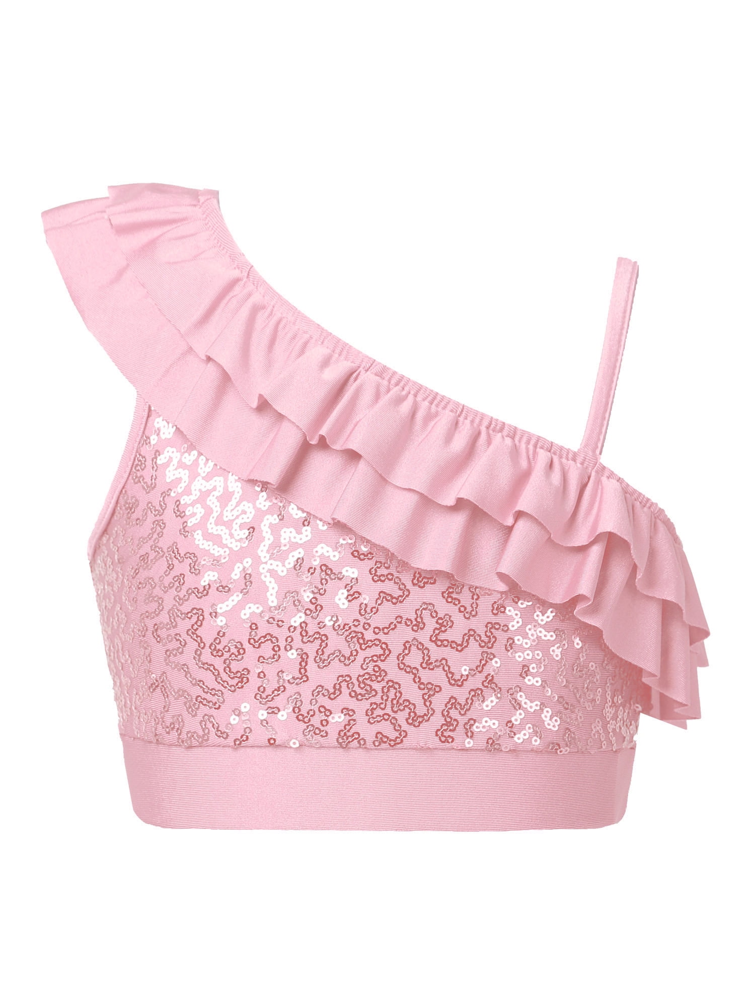 CHICTRY Kids Girls Sequins Crop Top Shiny Metallic Sleeveless Tops for ...