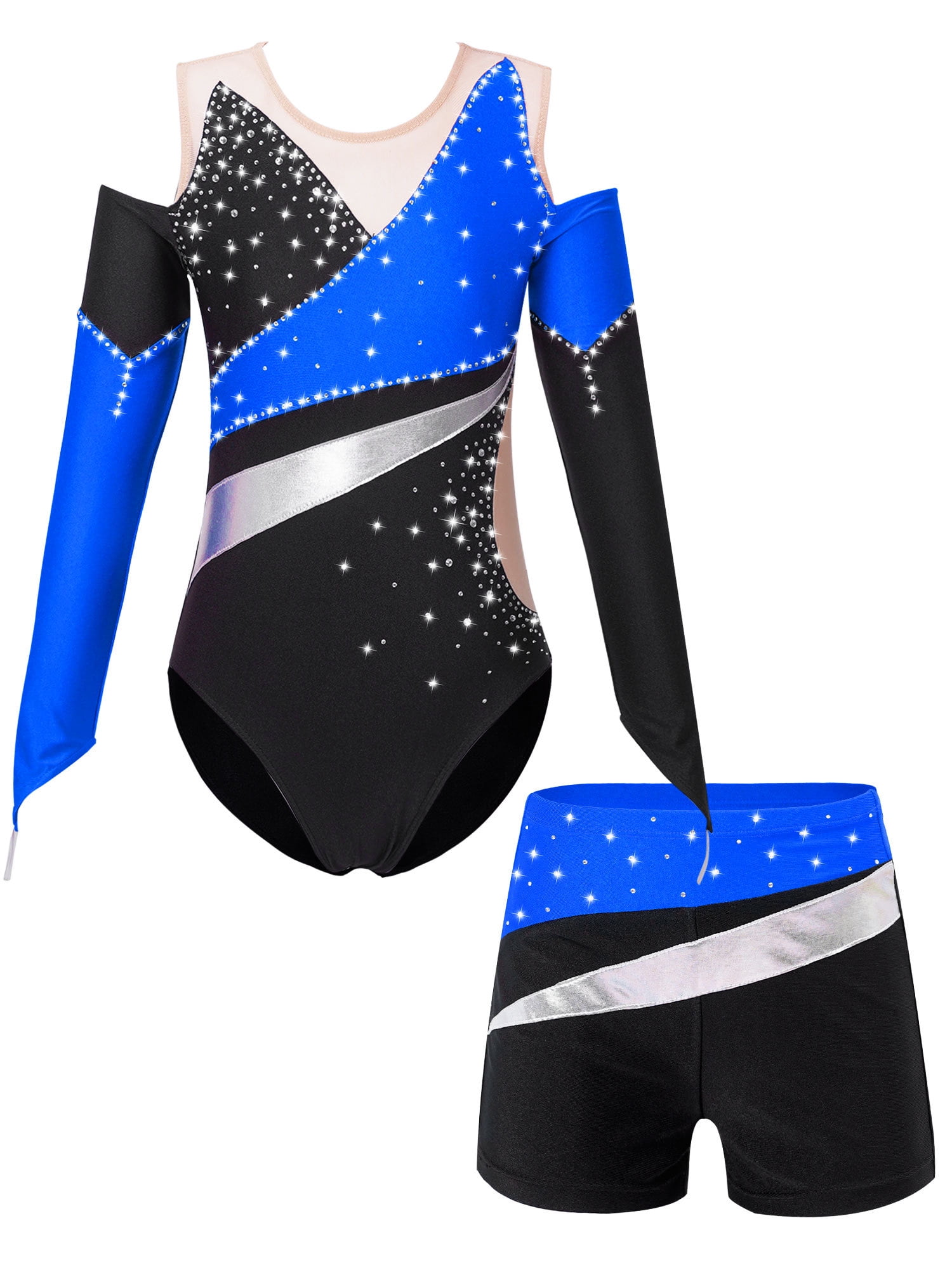 CHICTRY Kids Girls Shiny Glitters 2Pcs Activewear Off-Shoulder ... CHICTRY Kids Girls Shiny Glitters 2Pcs Activewear Off-Shoulder ...