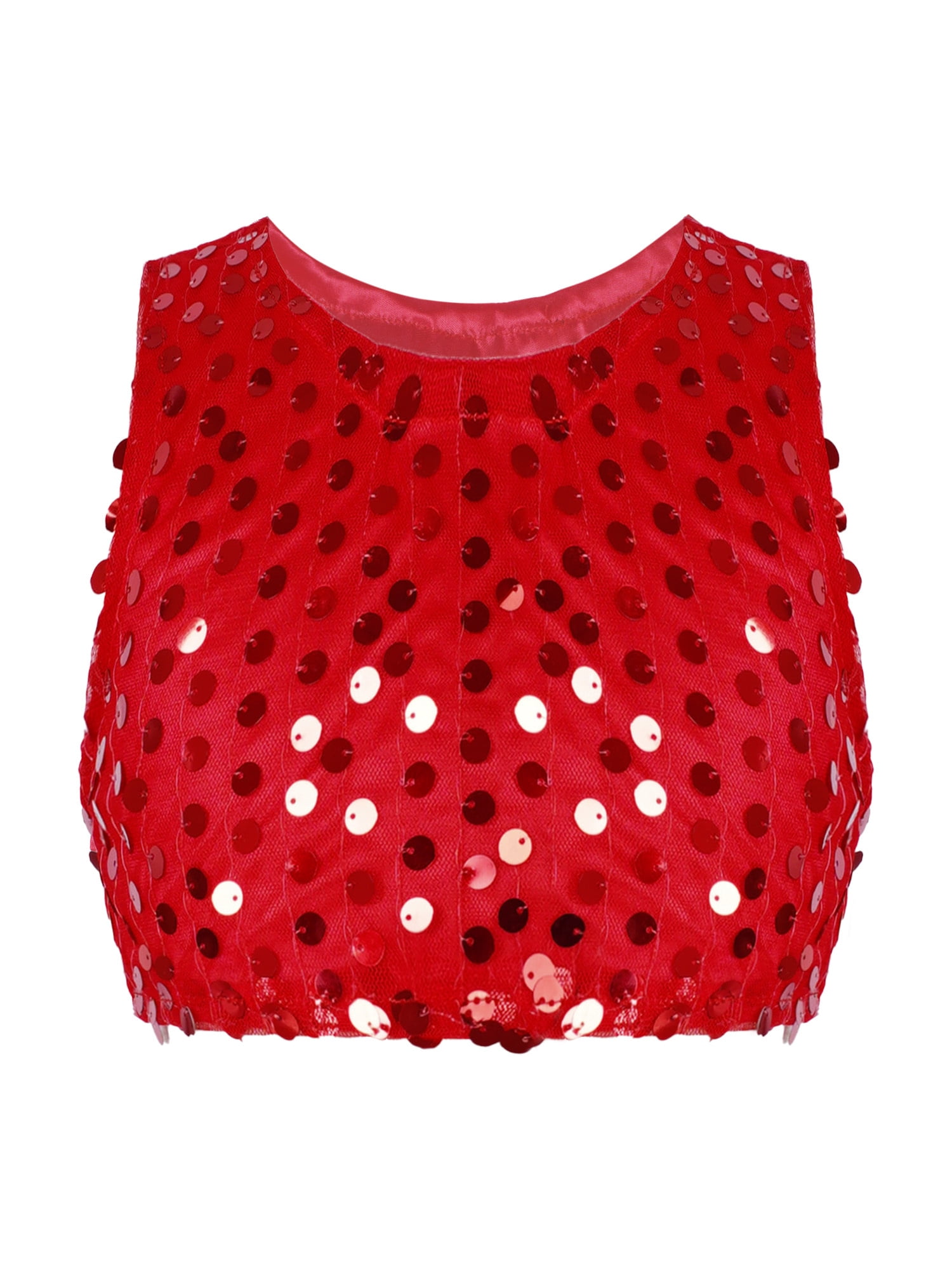 CHICTRY Kids Girls Sleeveless Shiny Sequins Ballet Tank Tops Solid ...