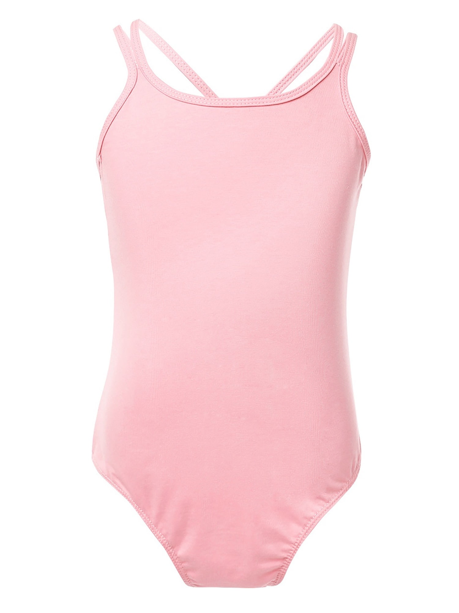 CHICTRY Kids Girls Solid Color Dance Leotard Crisscross Straps Ballroom ...
