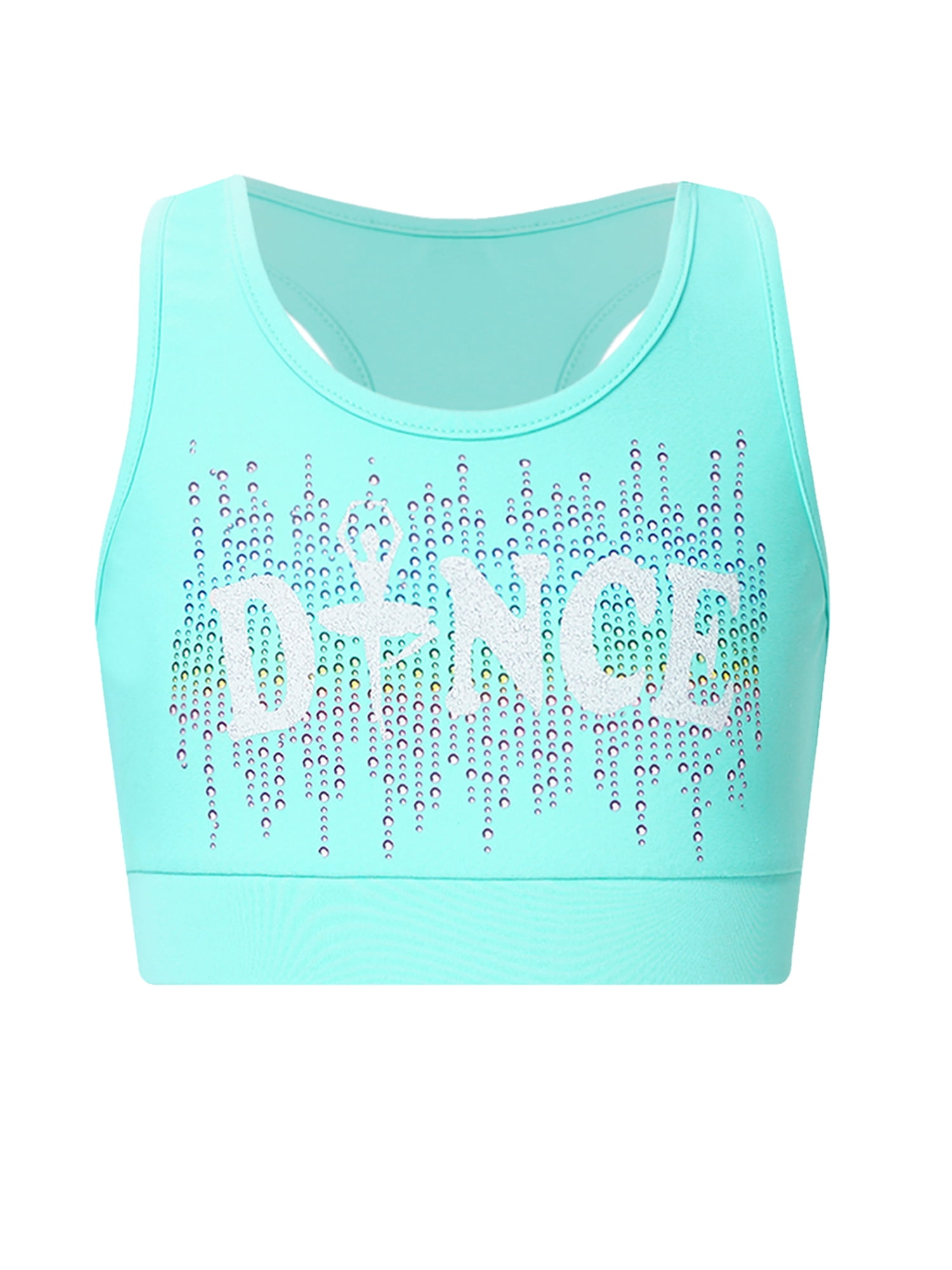 CHICTRY Kids Girls Sports Vest Sleeveless Shiny Rhinestone Racerback ...