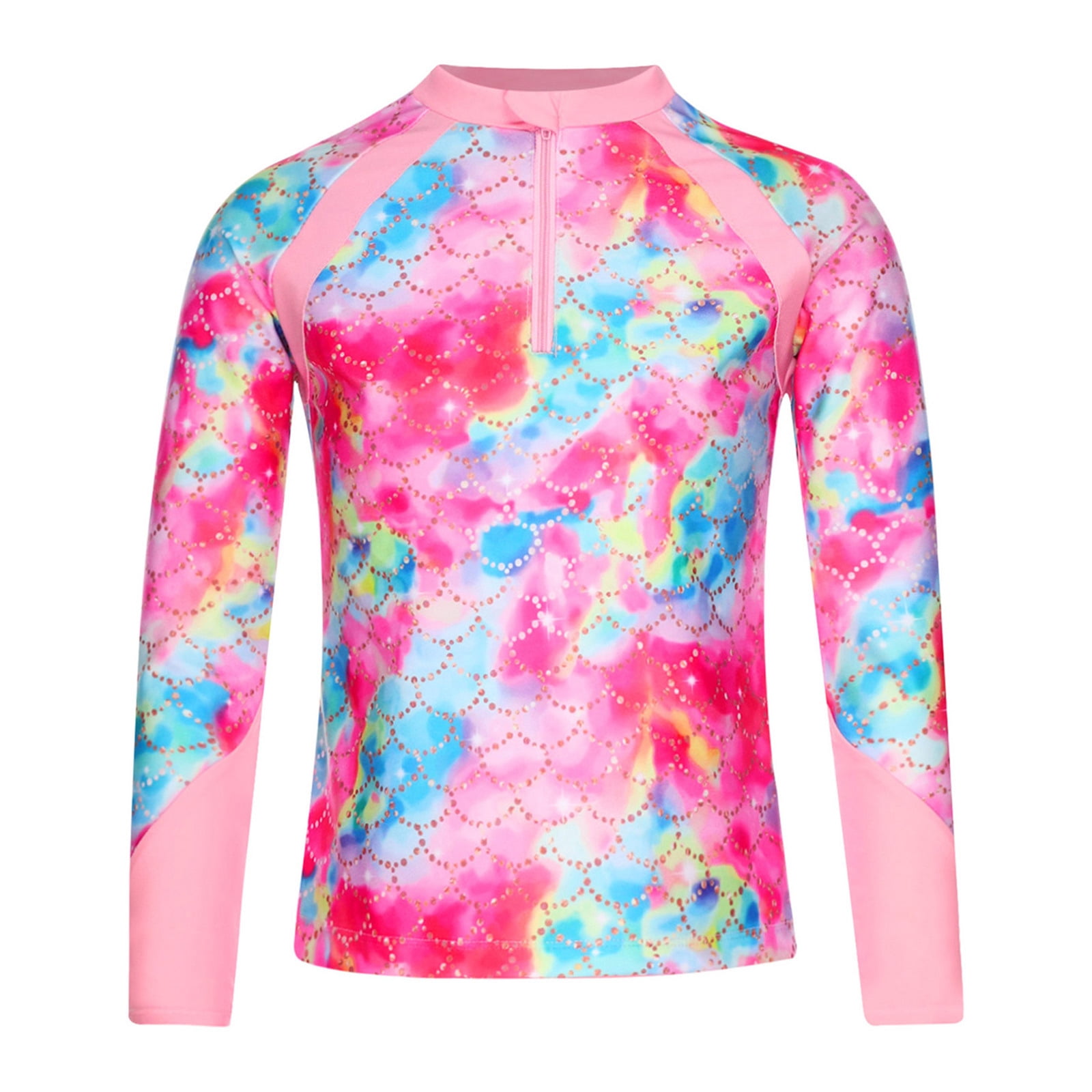 CHICTRY Kids Girls Tie Dye Upf 50+ Swim Tank Top Rash Guard Shirts Swim ...