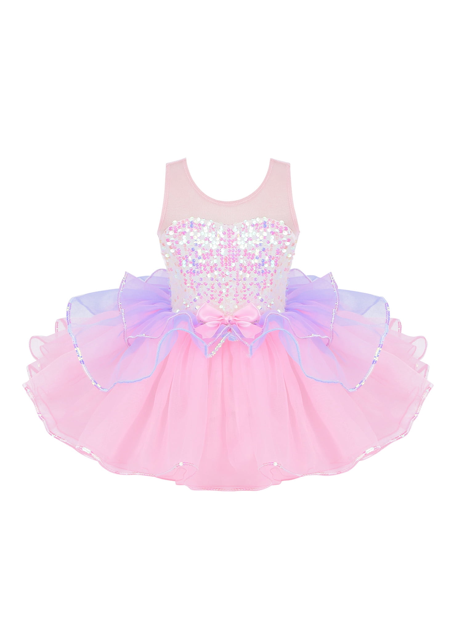CHICTRY Kids Girls Tutu Ballet Dress Girl Ballerina Costume Shiny ...