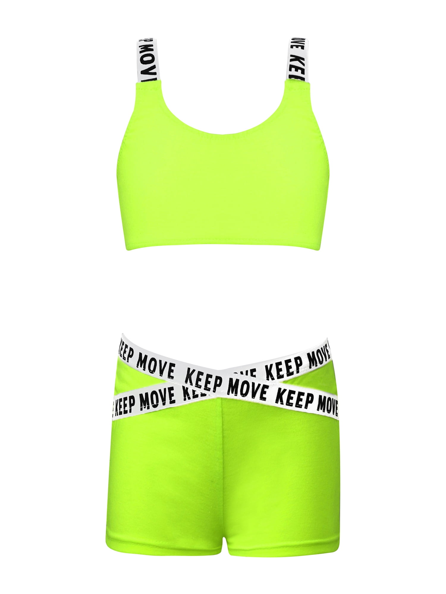 CHICTRY Kids Girls Two-Piece Workout Sports Outfit Letters Print ...