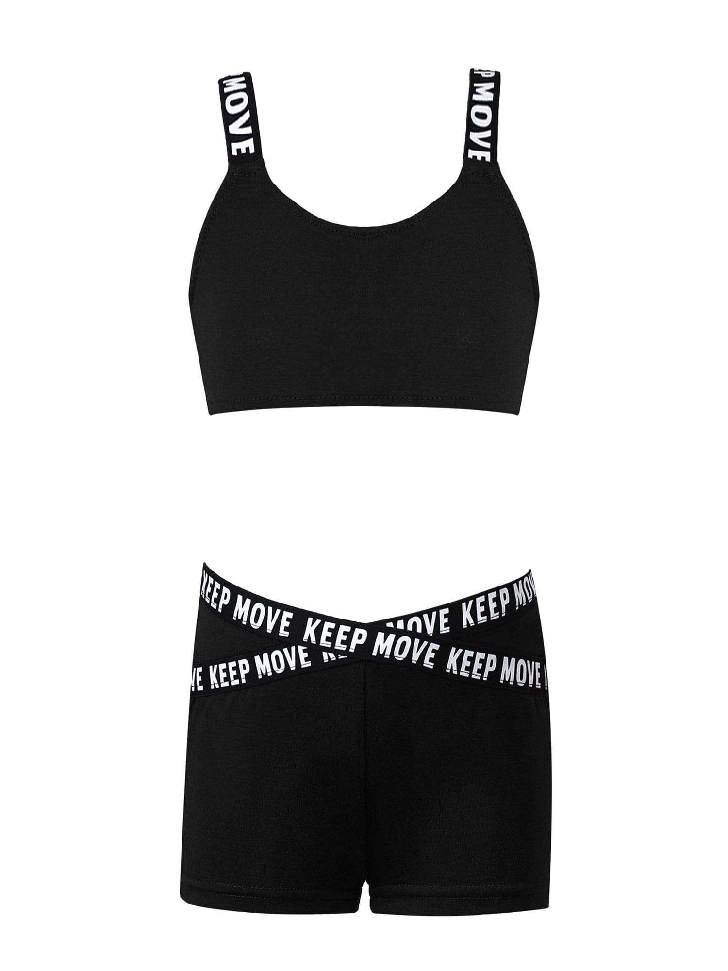 CHICTRY Kids Girls Two-Piece Workout Sports Outfit Letters Print ...