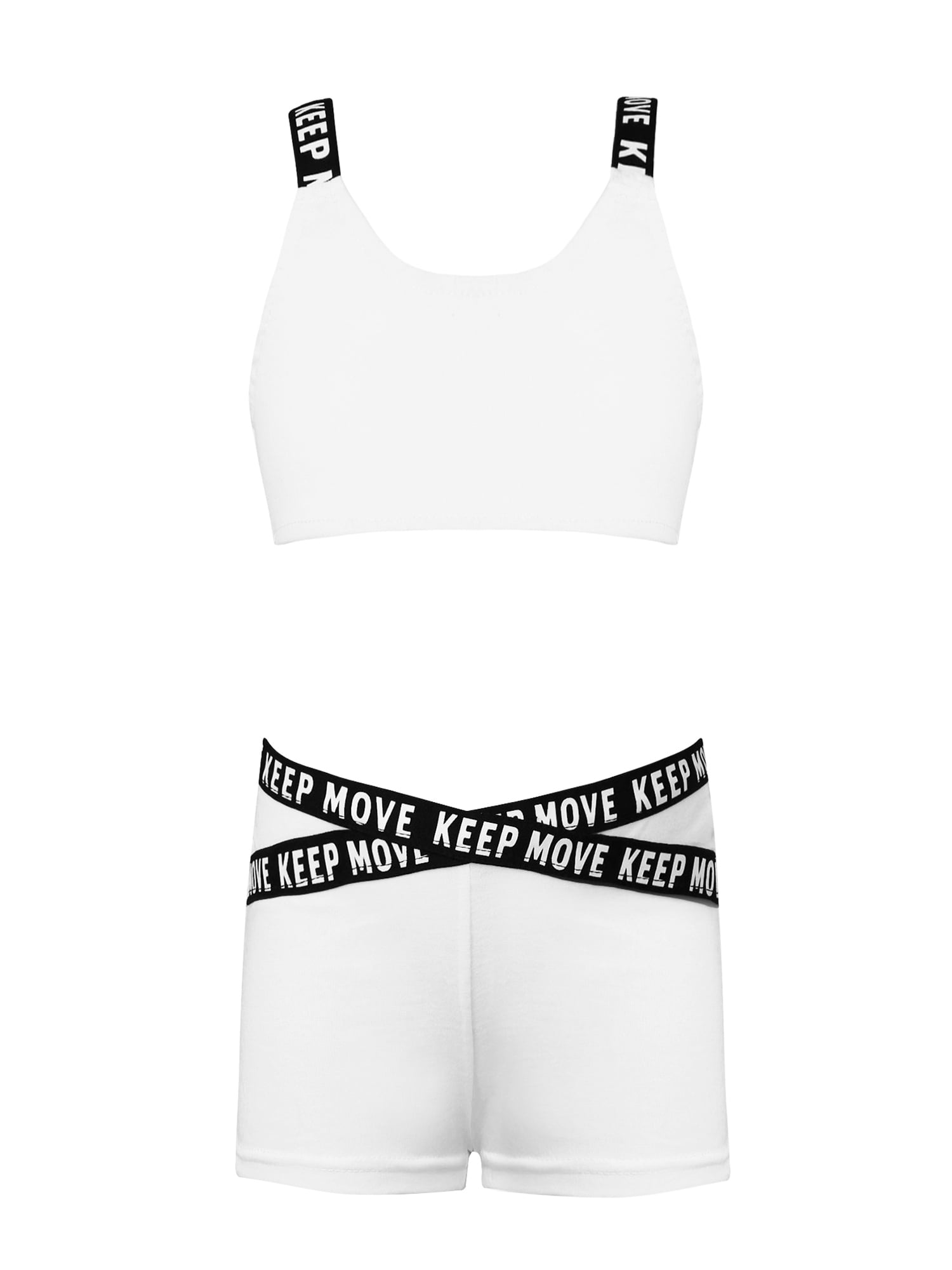 CHICTRY Kids Girls Two-Piece Workout Sports Outfit Letters Print ...