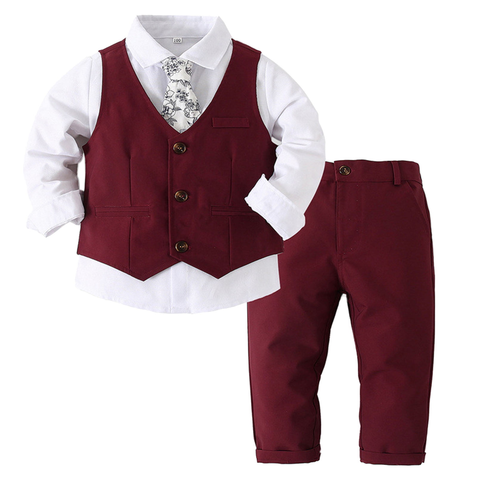 CHICTRY Kids Toddlers Little Boys 4Pcs Formal Occasion Party Wear ...