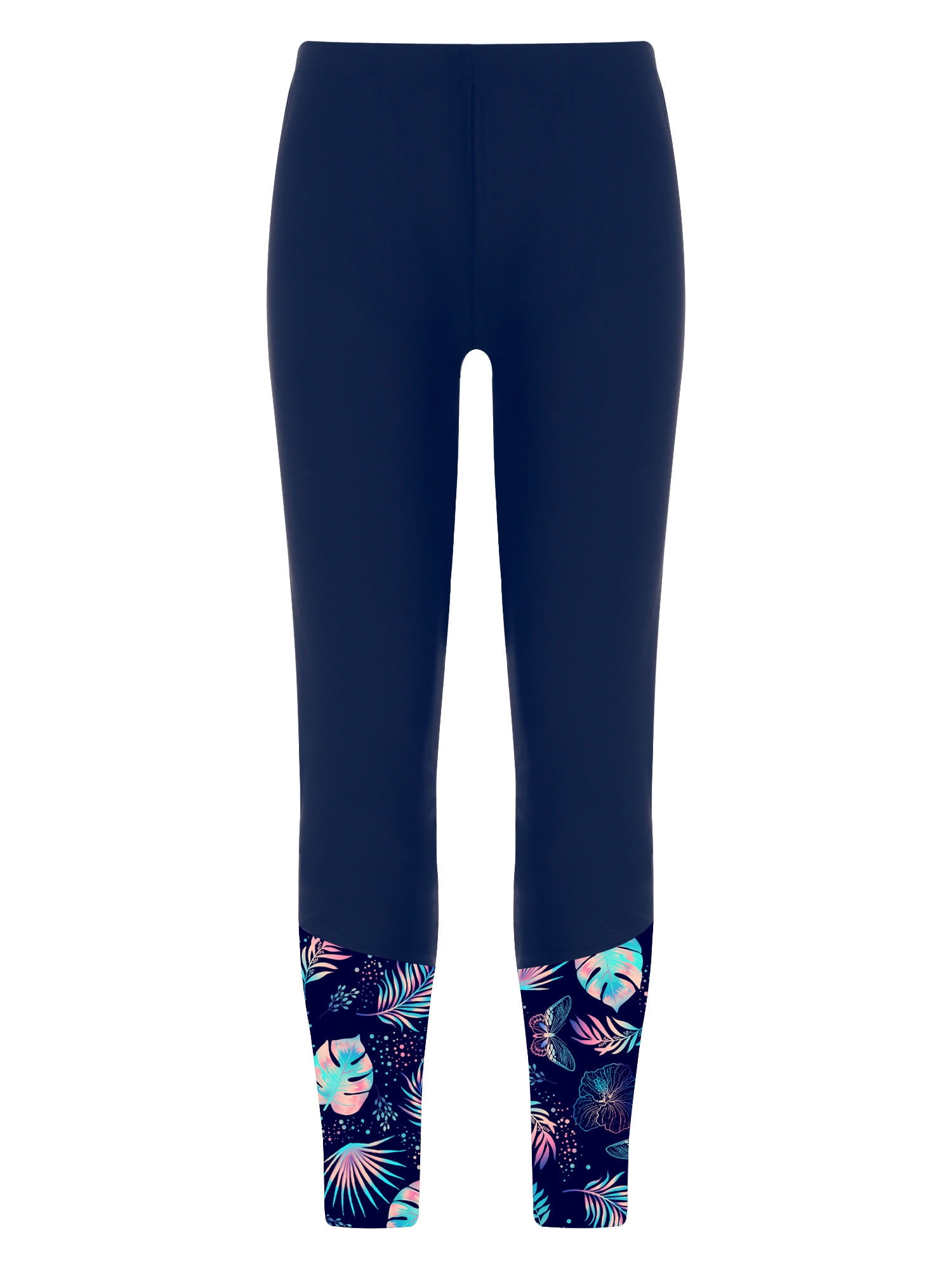 CHICTRY Upf 50+ Swim Leggings for Girls Printed Bottom Leg Swim Long ...