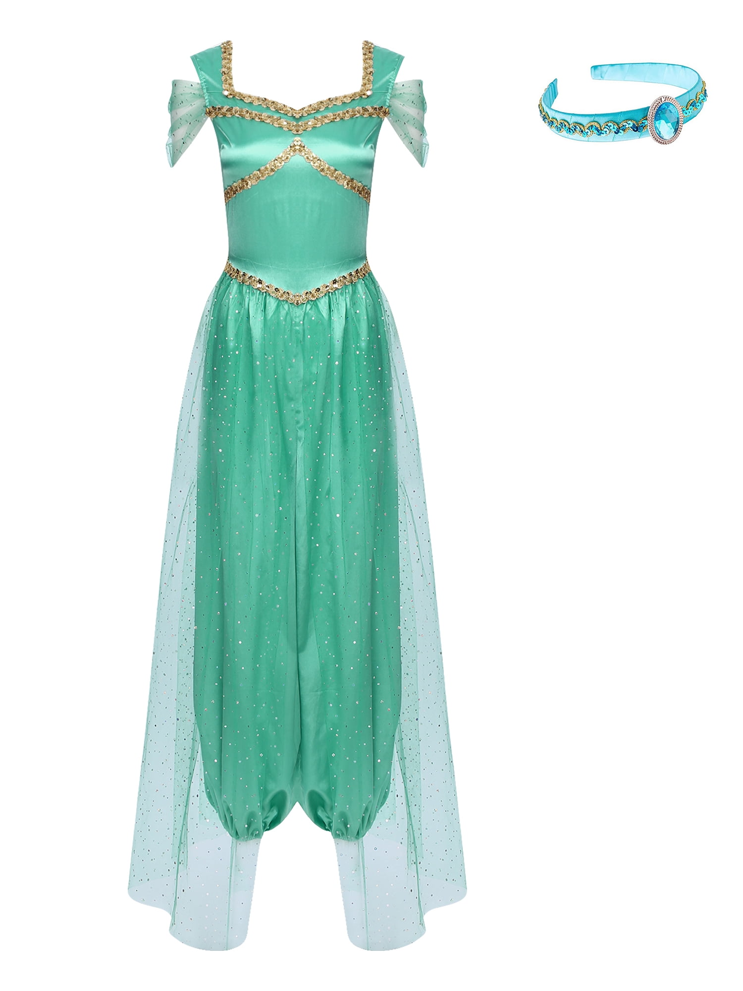 CHICTRY Women Arabian Princess Dress-up Sequin Sleeveless Belly Dance ...