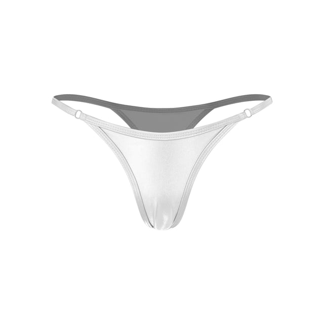 CHICTRY Womens Brazilian Bikini Briefs Metallic Micro G-string Panties ...