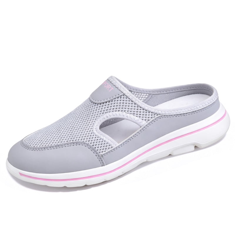 CHICVOMEY Comfort Breathable Mesh Backless Slip On Shoes for Women ...