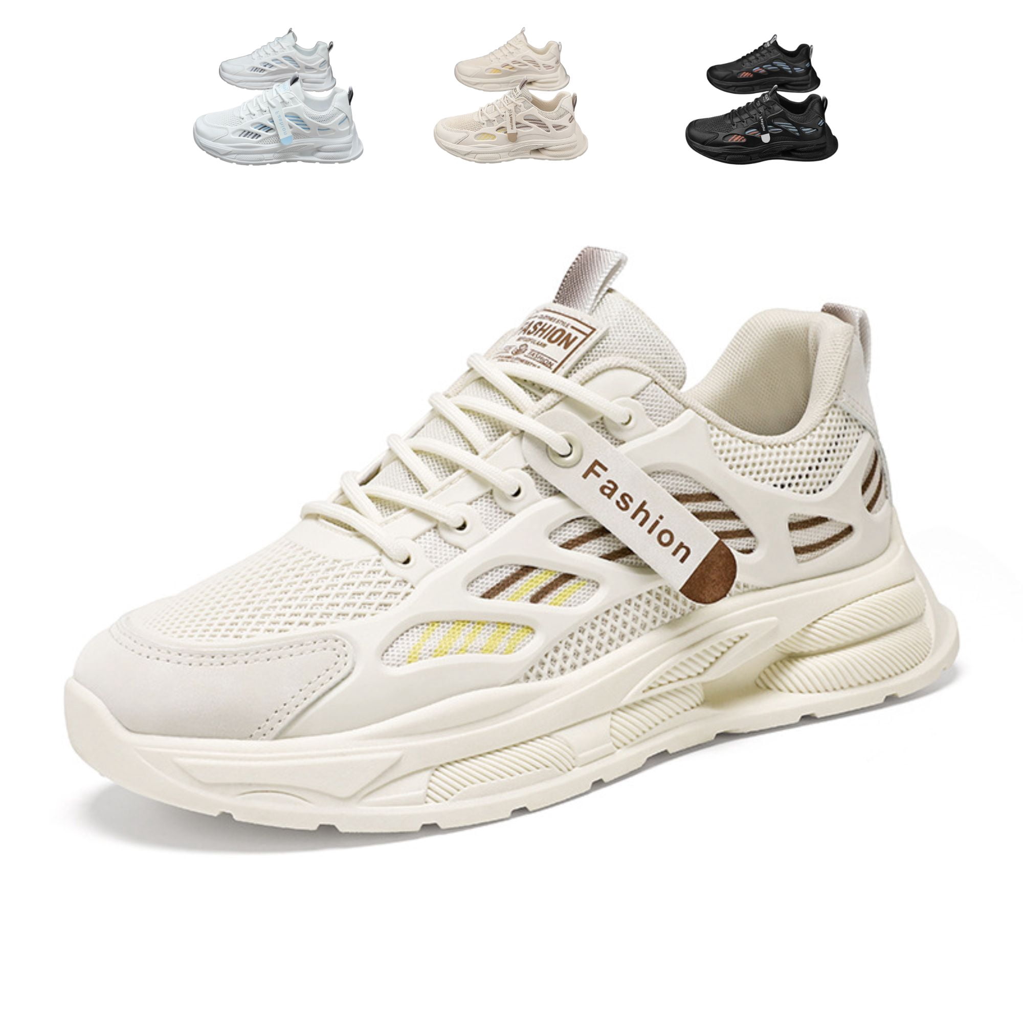 CHICVOMEY Comfort Sneakers for Women Men Walking Running Tennis Shoes ...