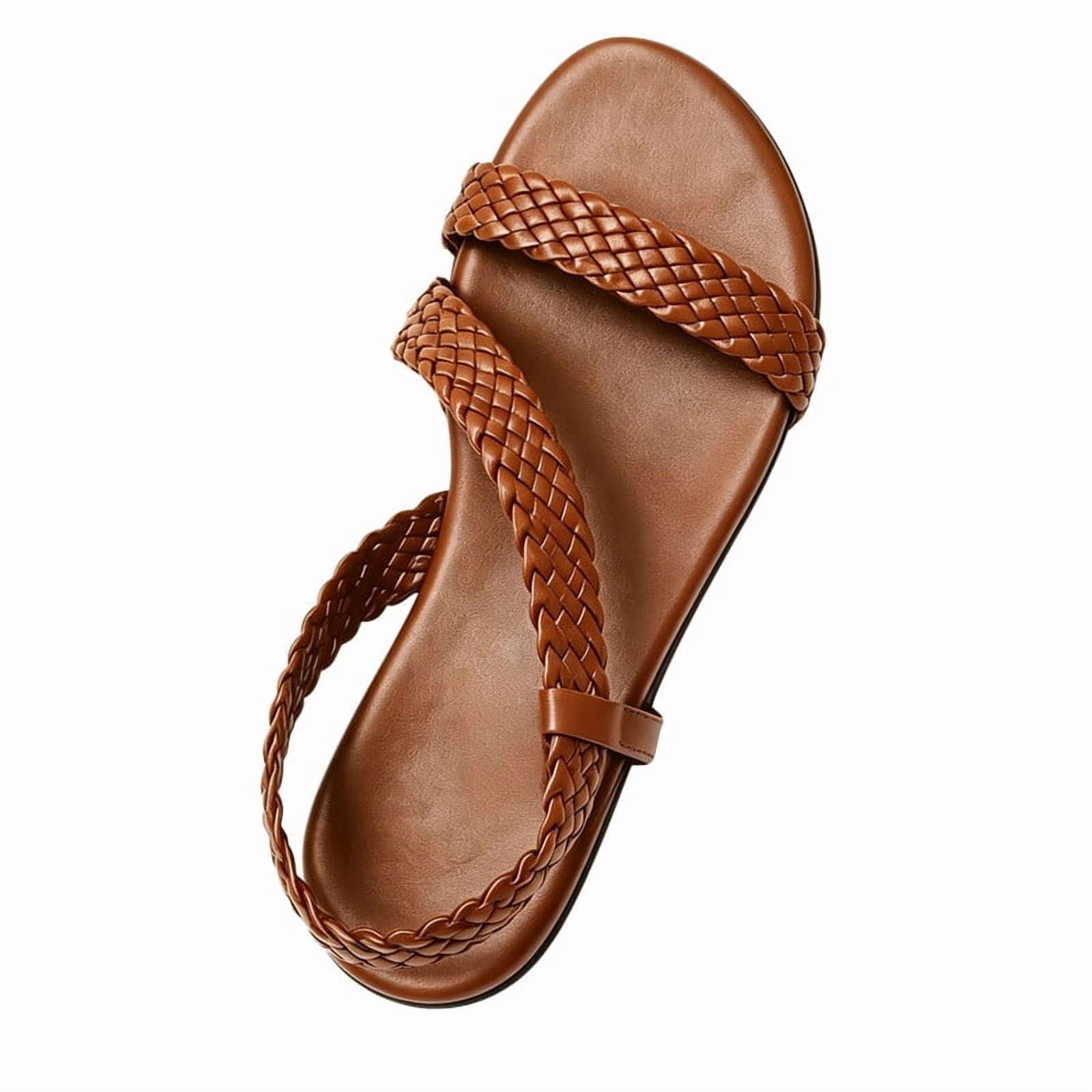 CHICVOMEY Comfortable Sandals Women Lightweight Braided Sandals ...