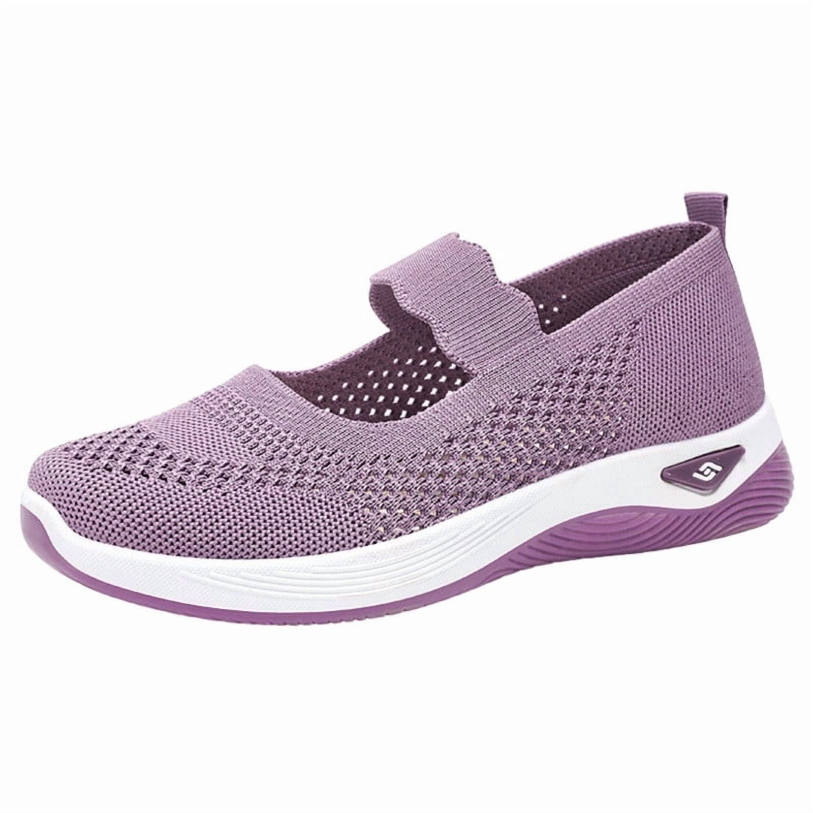 CHICVOMEY Comfortable Sneakers for Women Lightweight Breathable Mary ...