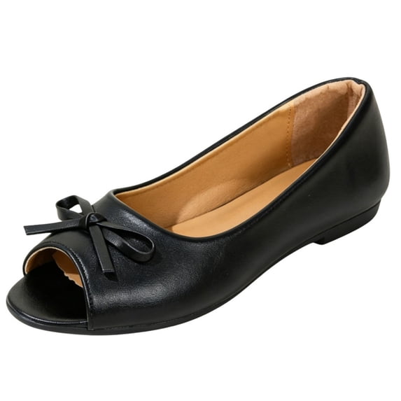 CHICVOMEY Comfortable flat Sandals for Women Open Toe Bow Shaped Soft ...