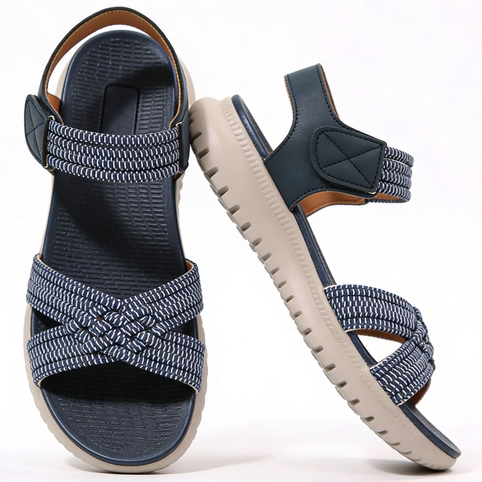 CHICVOMEY Hiking Sandals for Women - Platform Walking Sandals with Arch ...
