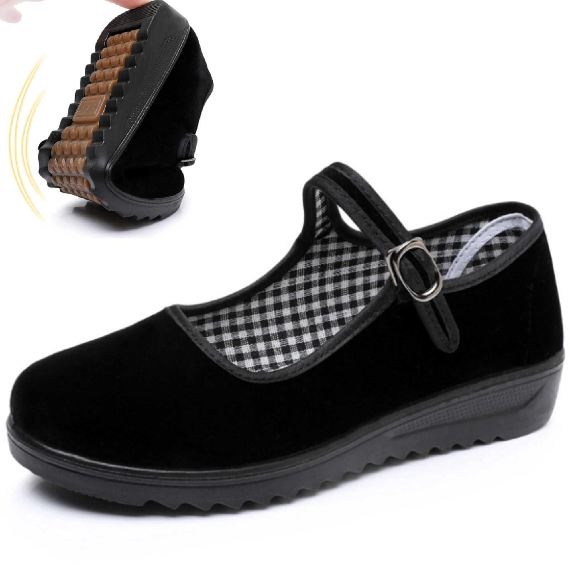 CHICVOMEY Mary Jane Shoes for Women Slip On Mary Jane Flats for Women ...