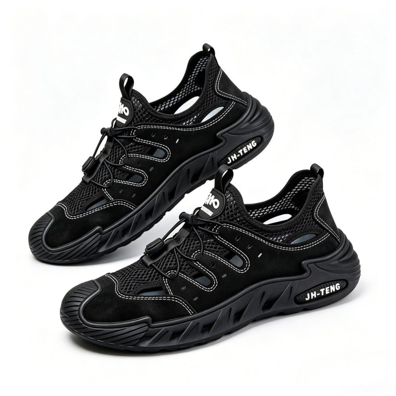 CHICVOMEY Men's Closed Toe Water Hiking Shoes Breathable Quick-Dry Mesh ...