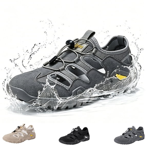 CHICVOMEY Men's Closed-Toe Water Sandals Quick Drying Hiking Shoes ...