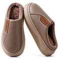 CHICVOMEY Mens Slippers Fuzzy House Slippers Warm Flurry Bedroom Slide ...