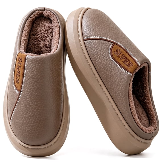CHICVOMEY Mens Slippers Fuzzy House Slippers Warm Flurry Bedroom Slide ...