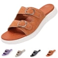 CHICVOMEY Summer Beach Sandals for Women Arch Support Comfort Slides ...