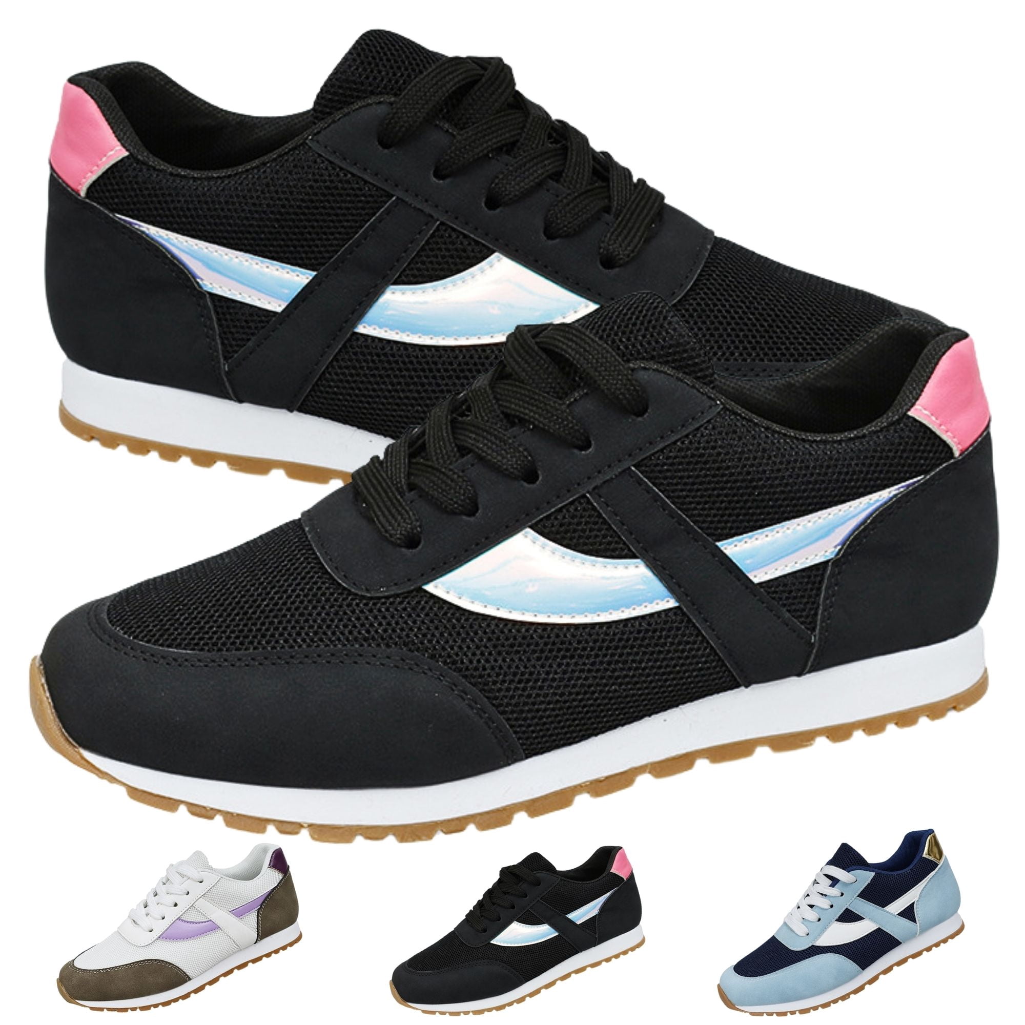 CHICVOMEY Vintage Casual Fashion Sneakers for Women Breathable Mesh Low ...