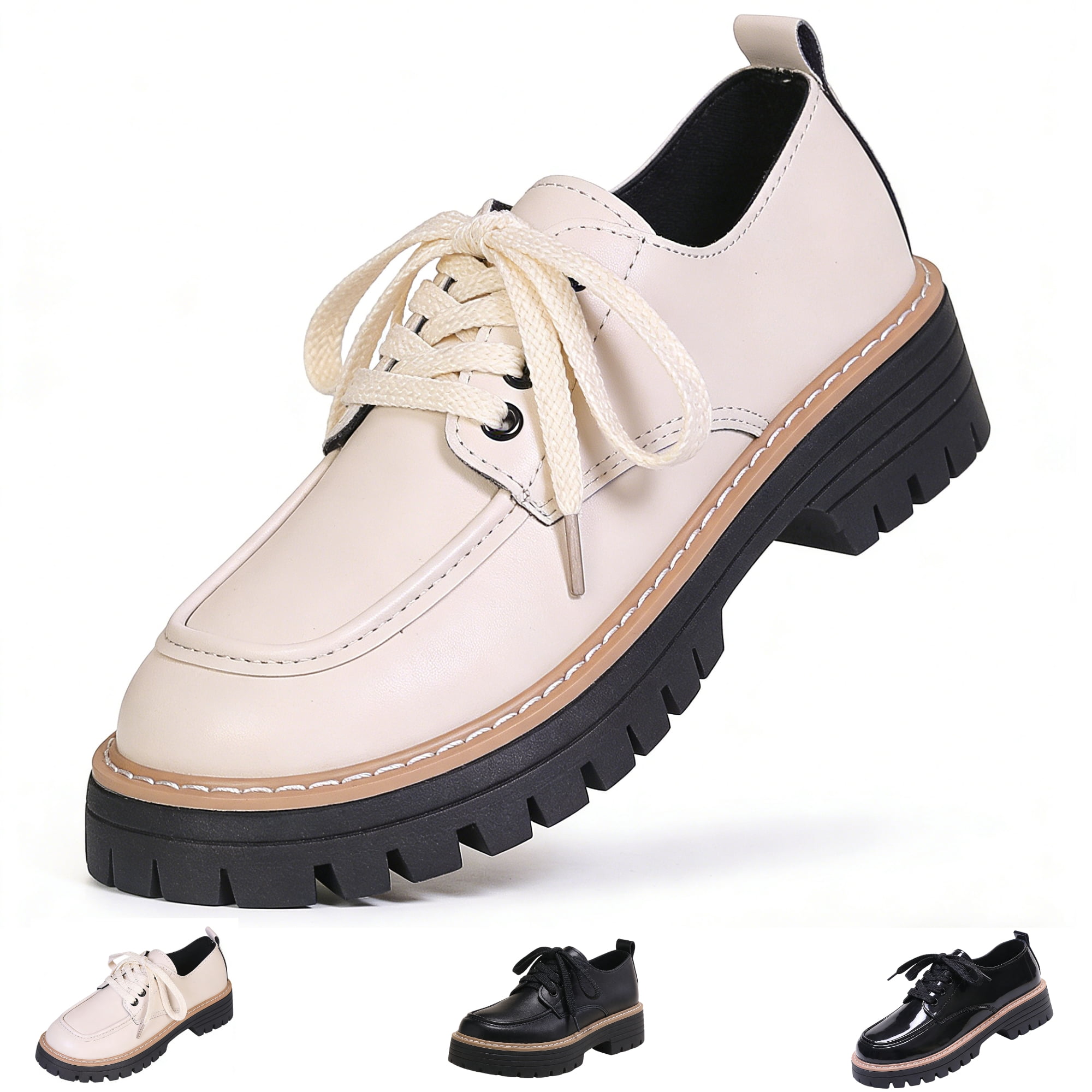 CHICVOMEY Vintage Dress Shoes for Women Oxford Shoes Comfortable ...