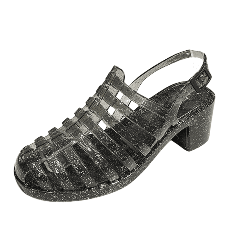 CHICVOMEY Women's Jelly Sandals 2025 Breathable Clear Plastic Roman ...