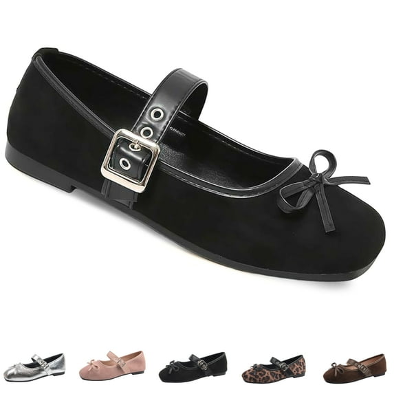 CHICVOMEY Women‘s Mary Jane Shoes Square Toe Ballet Flat Mary Jane ...