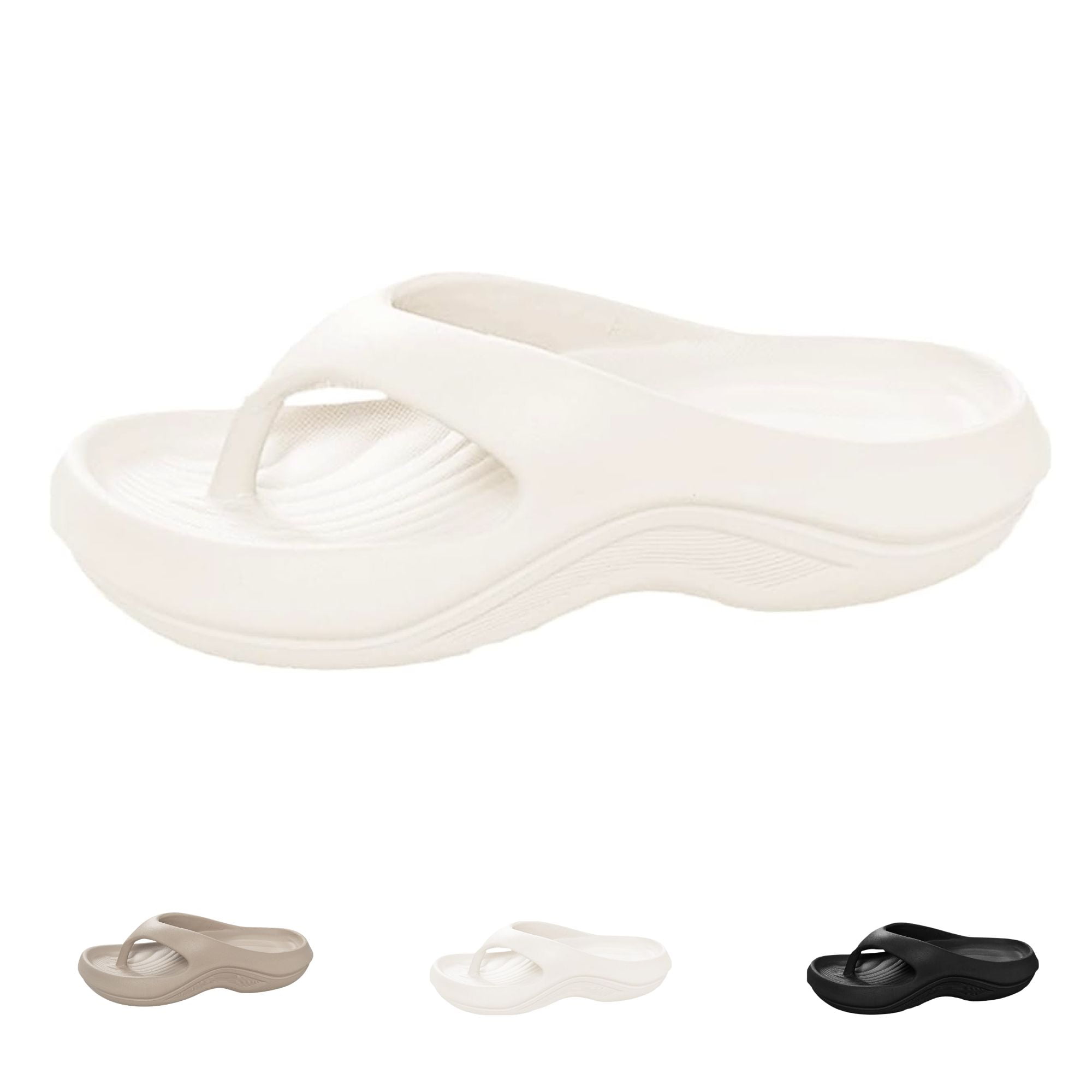 CHICVOMEY Women's Orthopedic Shower Sandals Arch Support Flip Flops ...