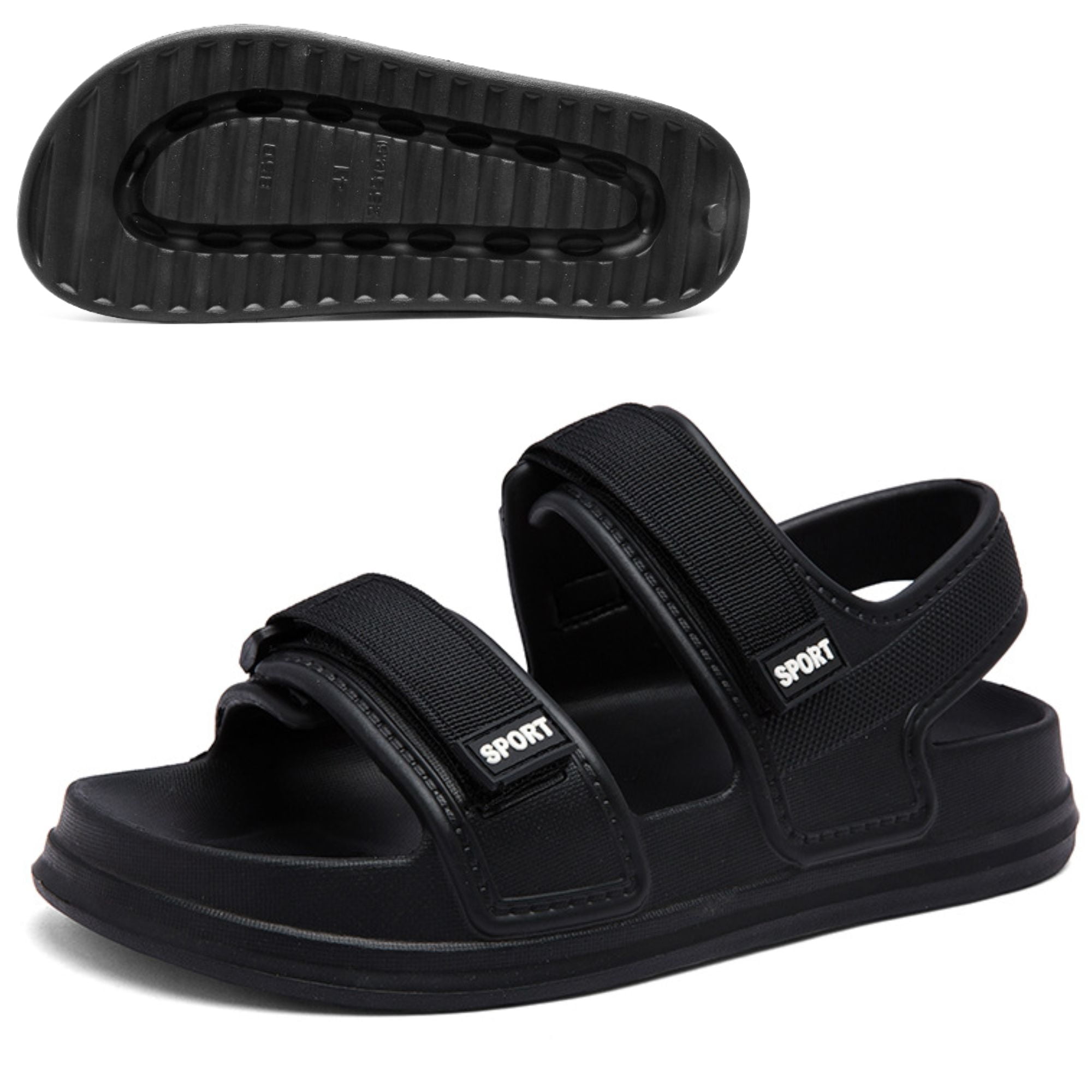 CHICVOMEY Women's Platform Sandals with Velcro Straps Lightweight Slip ...