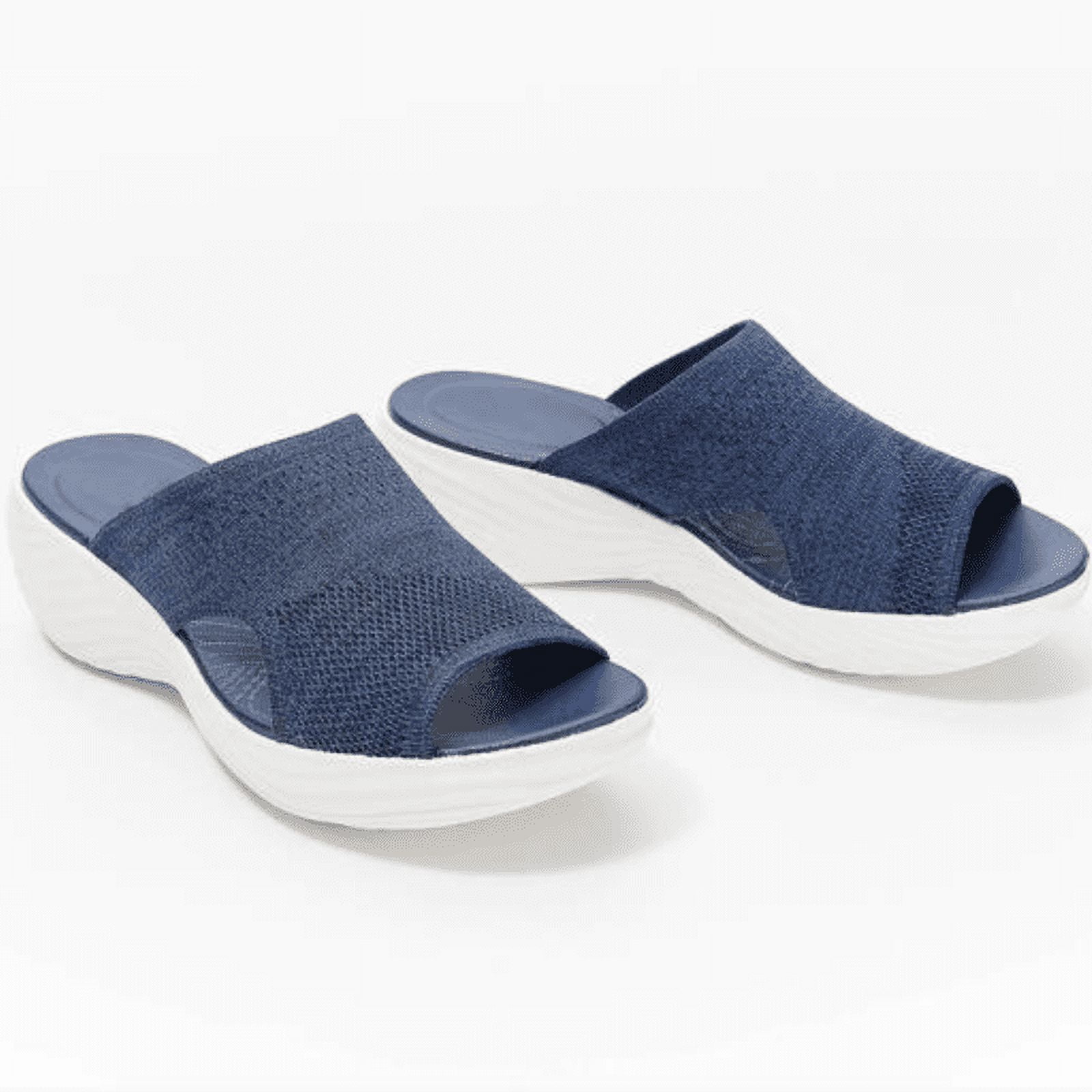 CHICVOMEY Women's Sandals 2025 Comfortable Summer Slides with Soft ...