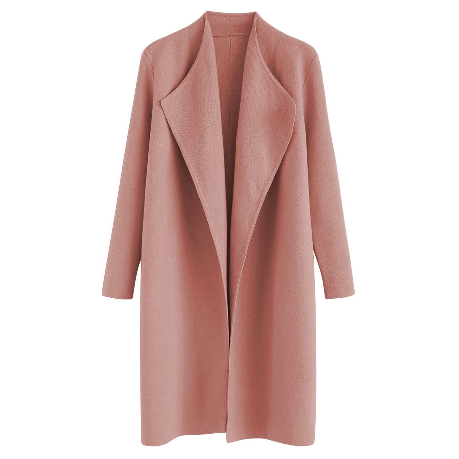CHICWISH Women's Coral Classy Open Front Knit Coat, Size XL-XXL ...